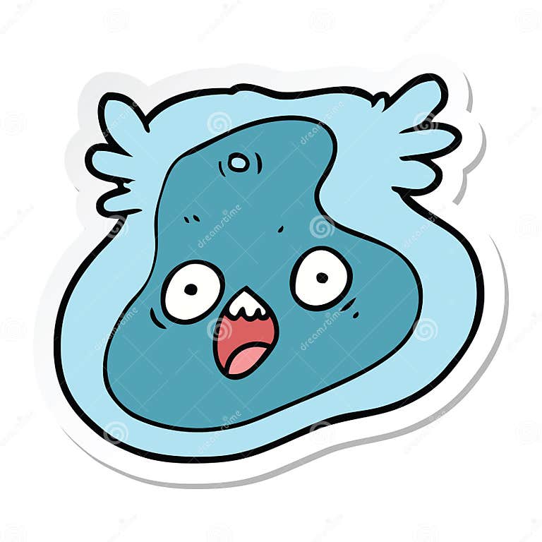 A Creative Sticker of a Cartoon Germ Stock Vector - Illustration of ...