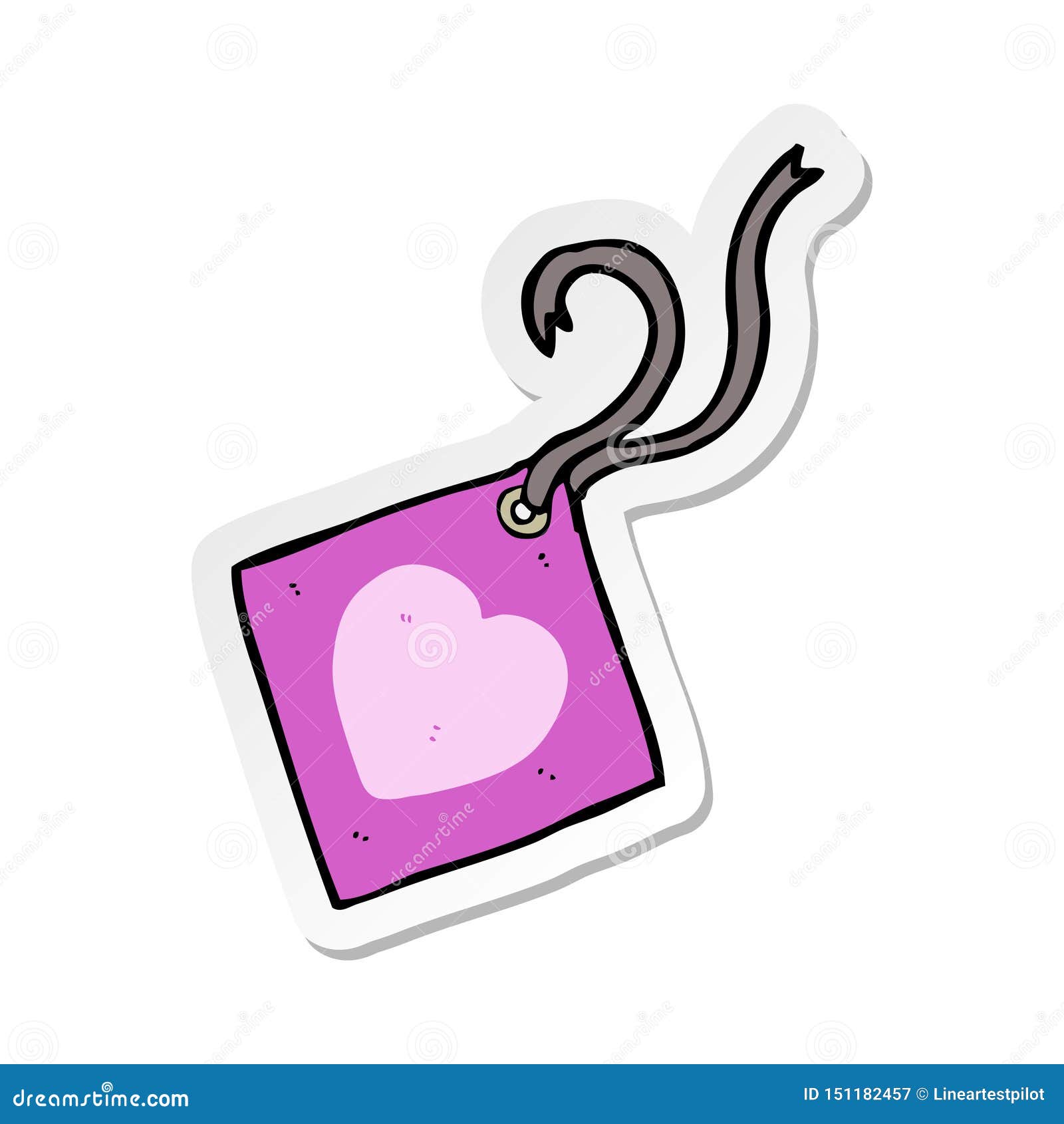 A Creative Sticker of a Cartoon Gift Tag Stock Vector - Illustration of ...