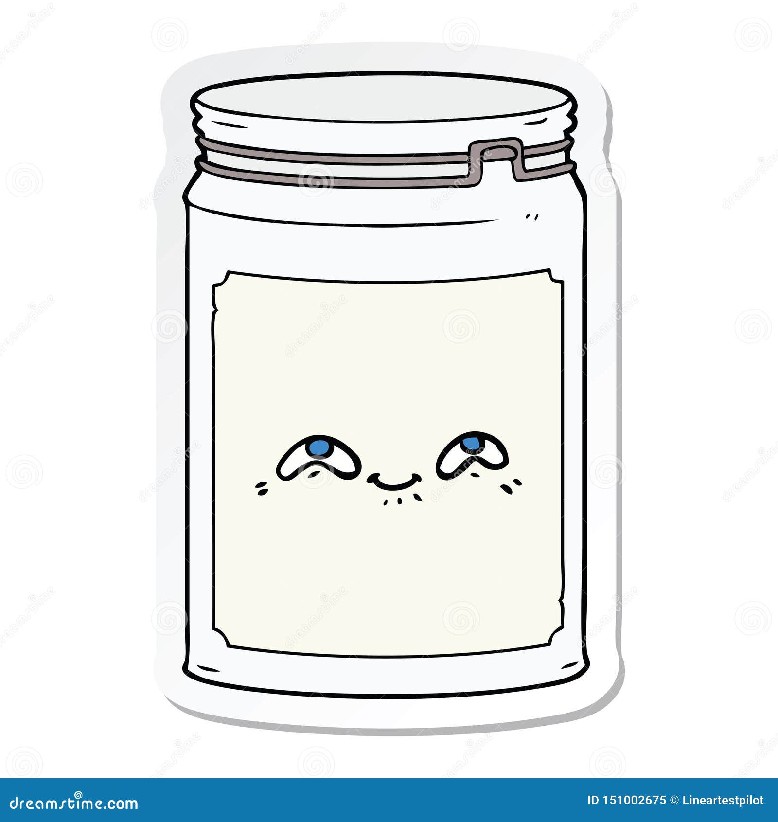 A Creative Sticker of a Cartoon Glass Jar Stock Vector - Illustration ...