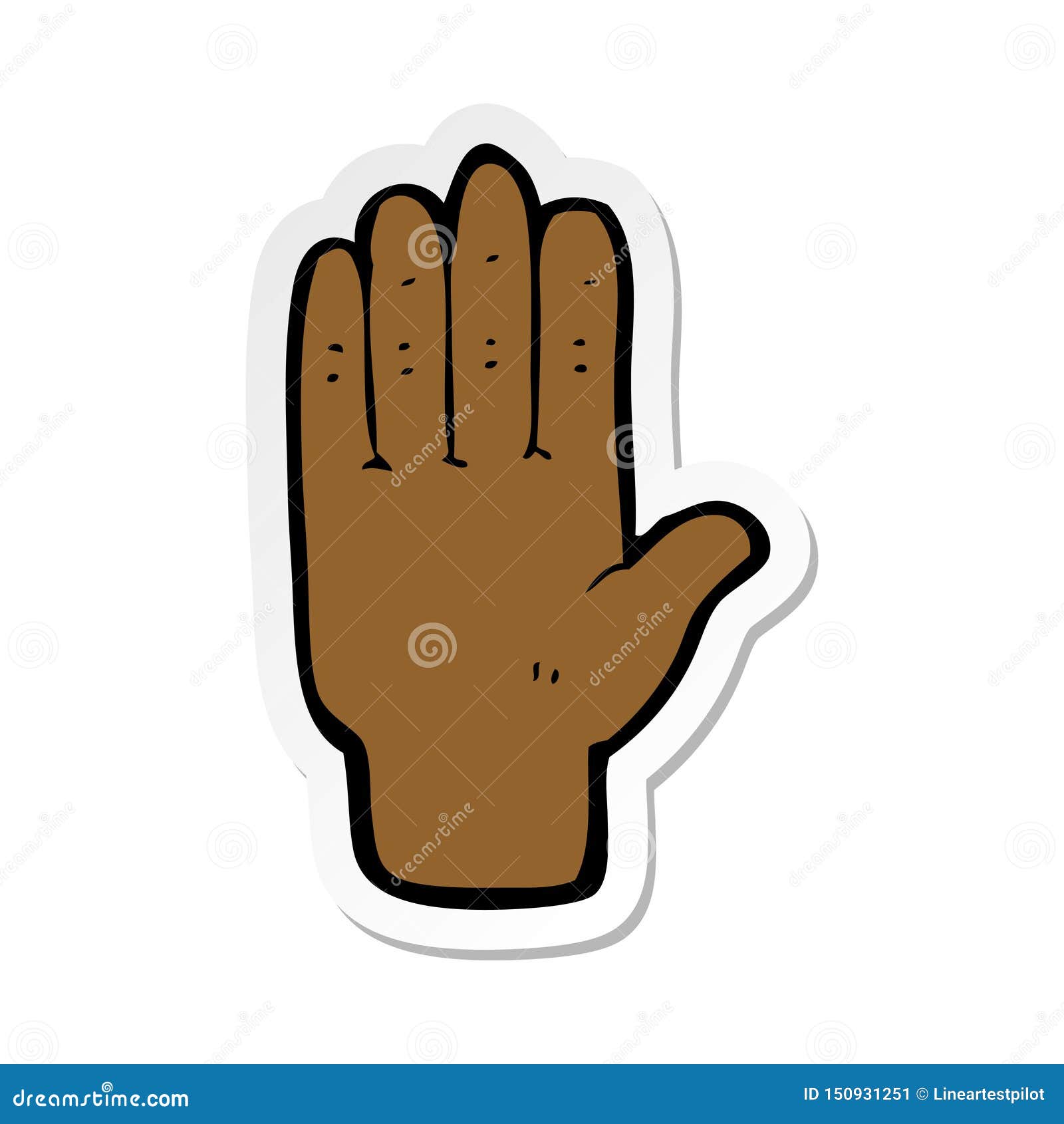 A Creative Sticker of a Cartoon Hand Stock Vector - Illustration of ...