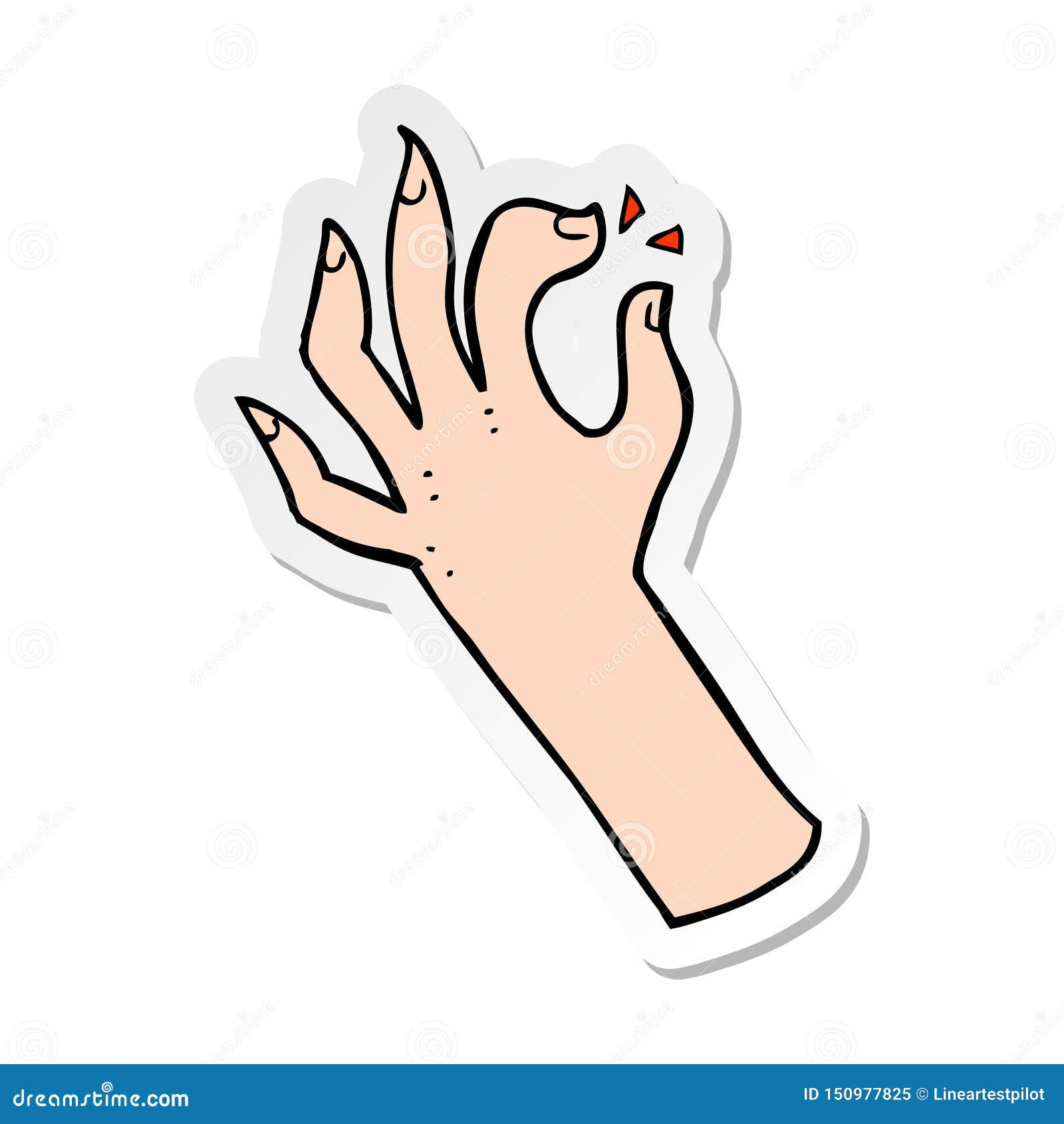 A Creative Sticker of a Cartoon Hand Symbol Stock Vector - Illustration ...