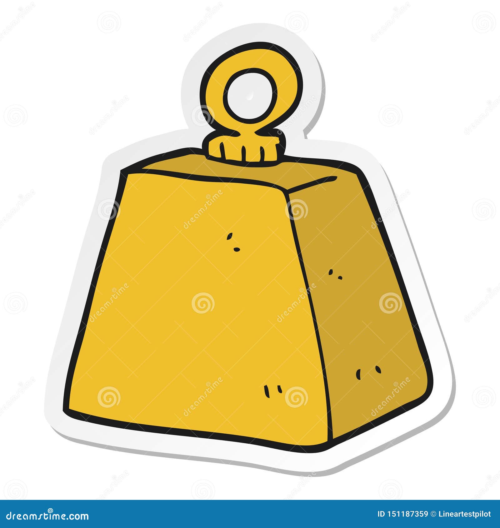 A Creative Sticker of a Cartoon Heavy Weight Stock Vector ...