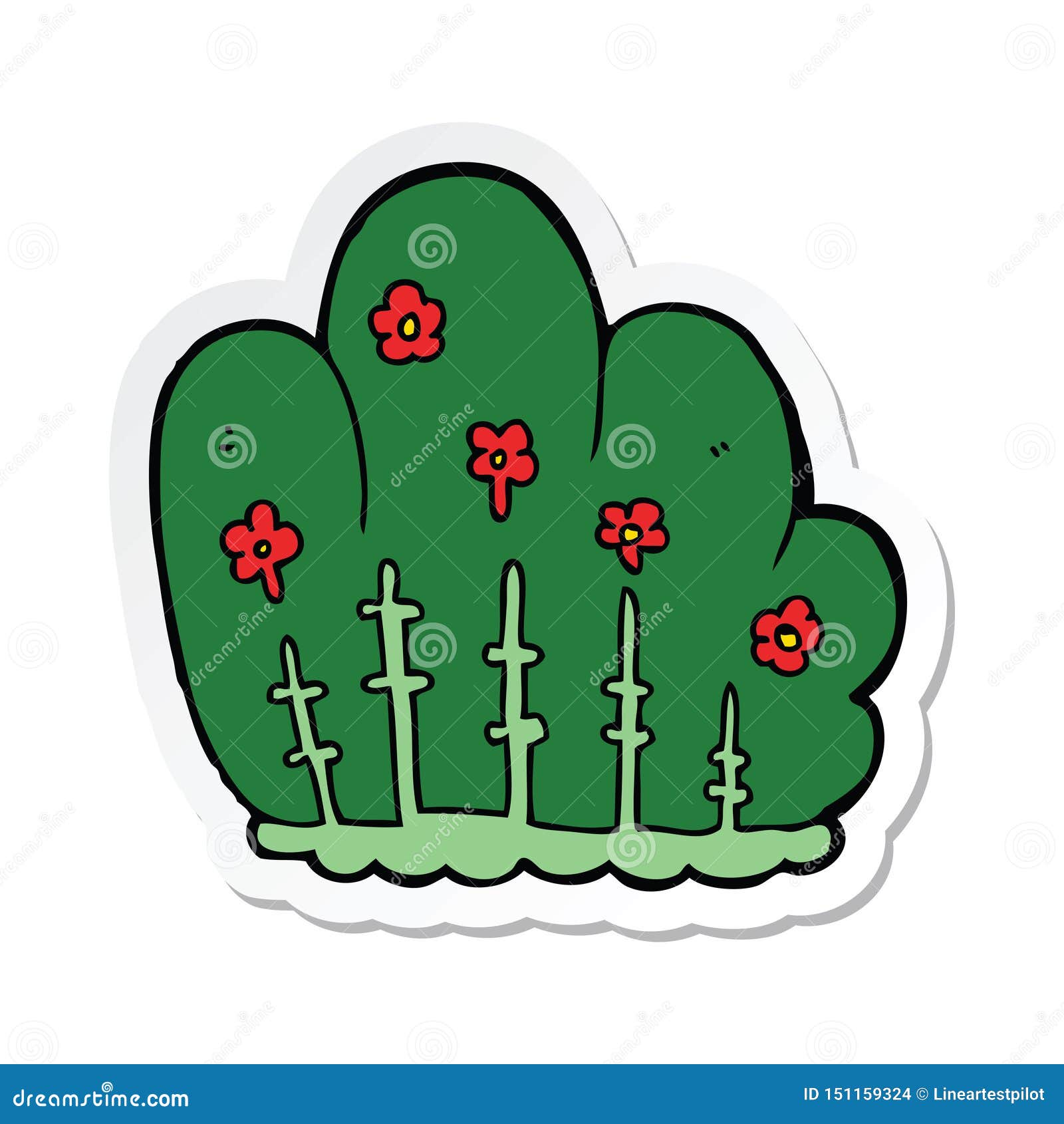 A Creative Sticker of a Cartoon Hedge Stock Vector - Illustration of ...