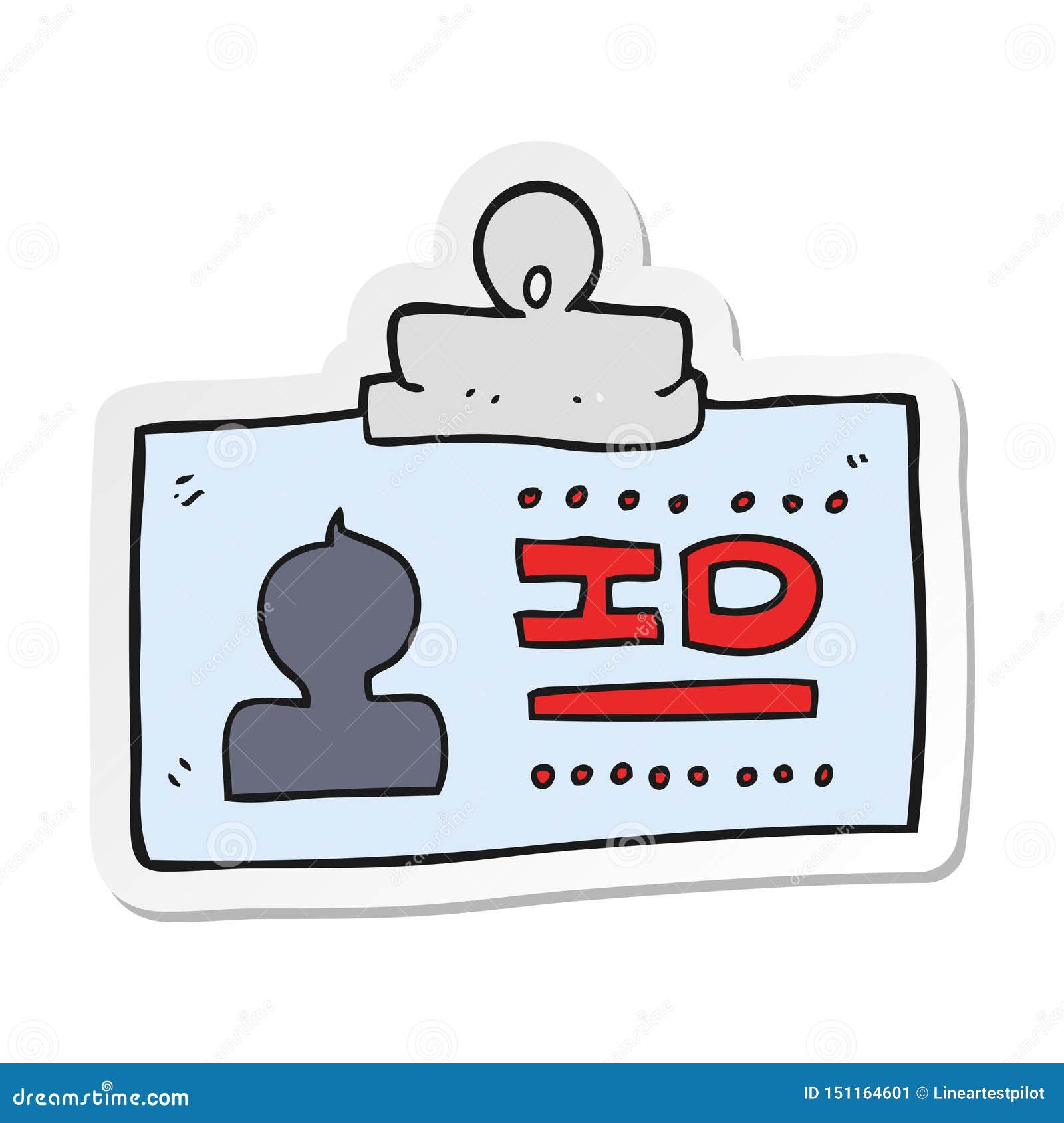 A Creative Sticker of a Cartoon ID Badge Stock Vector - Illustration of ...