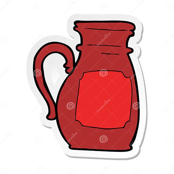 A Creative Sticker of a Cartoon Jug Stock Vector - Illustration of ...