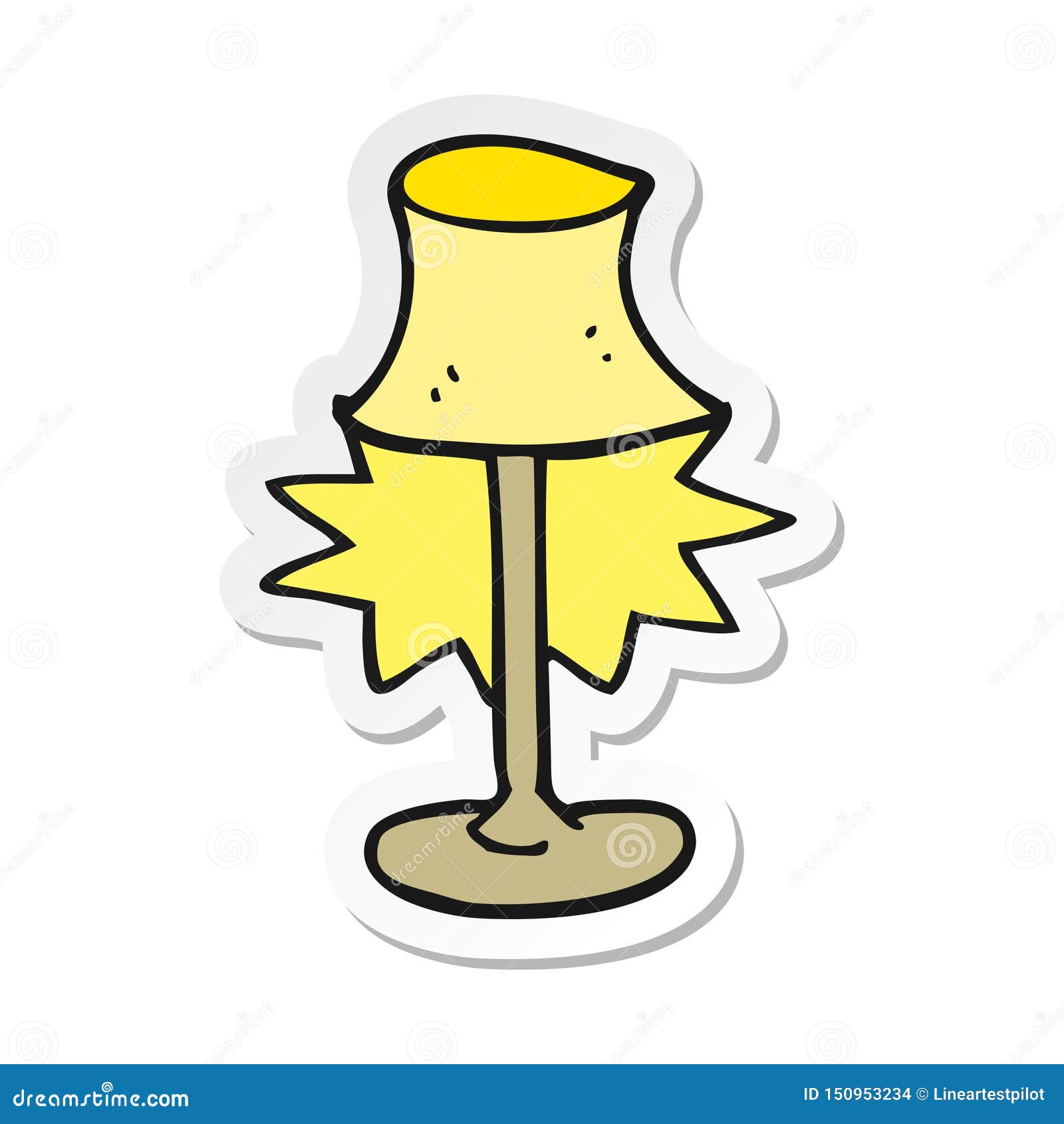 A Creative Sticker of a Cartoon Lamp Stock Vector - Illustration of ...