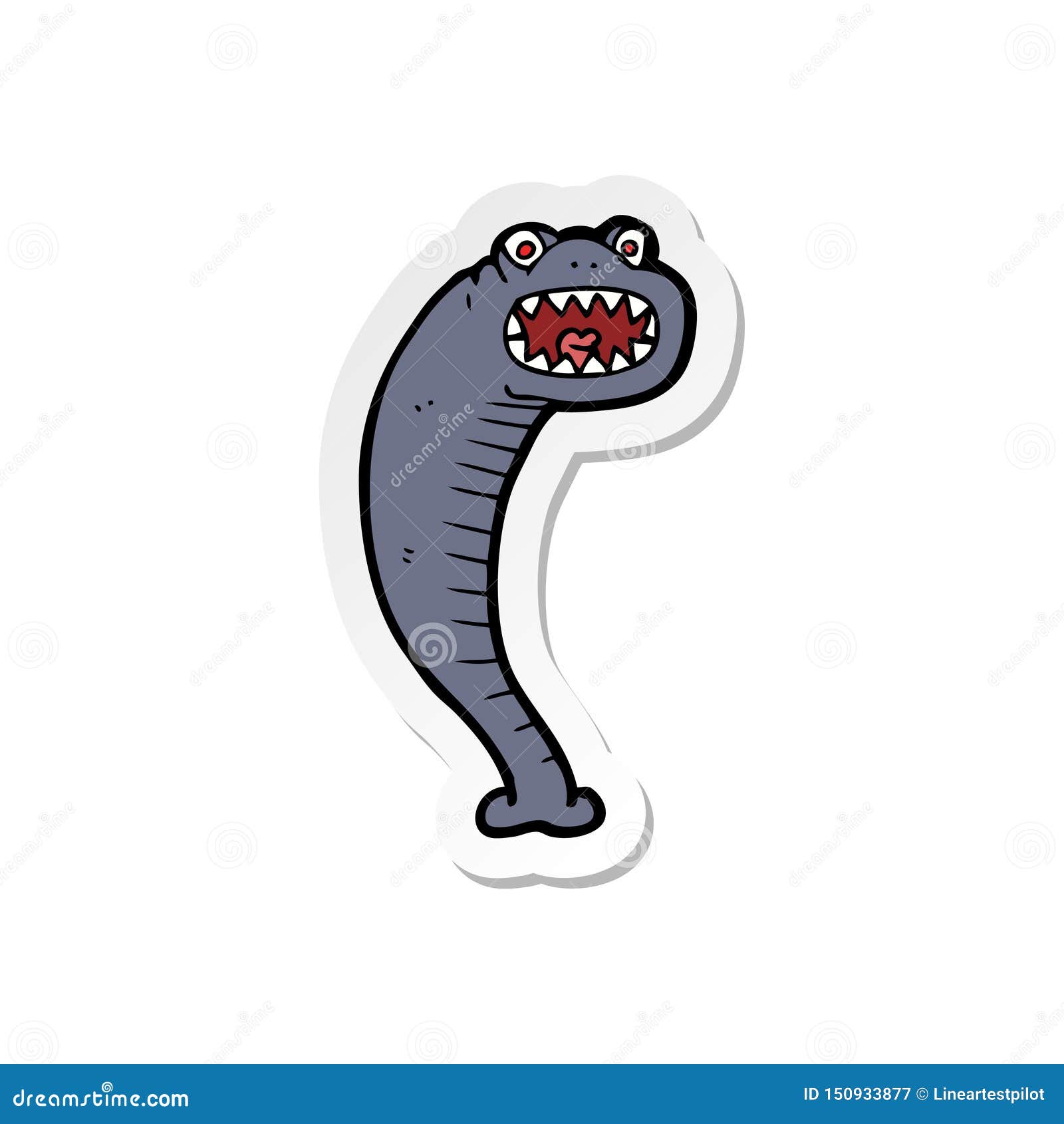 A Creative Sticker of a Cartoon Leech Stock Vector - Illustration of ...