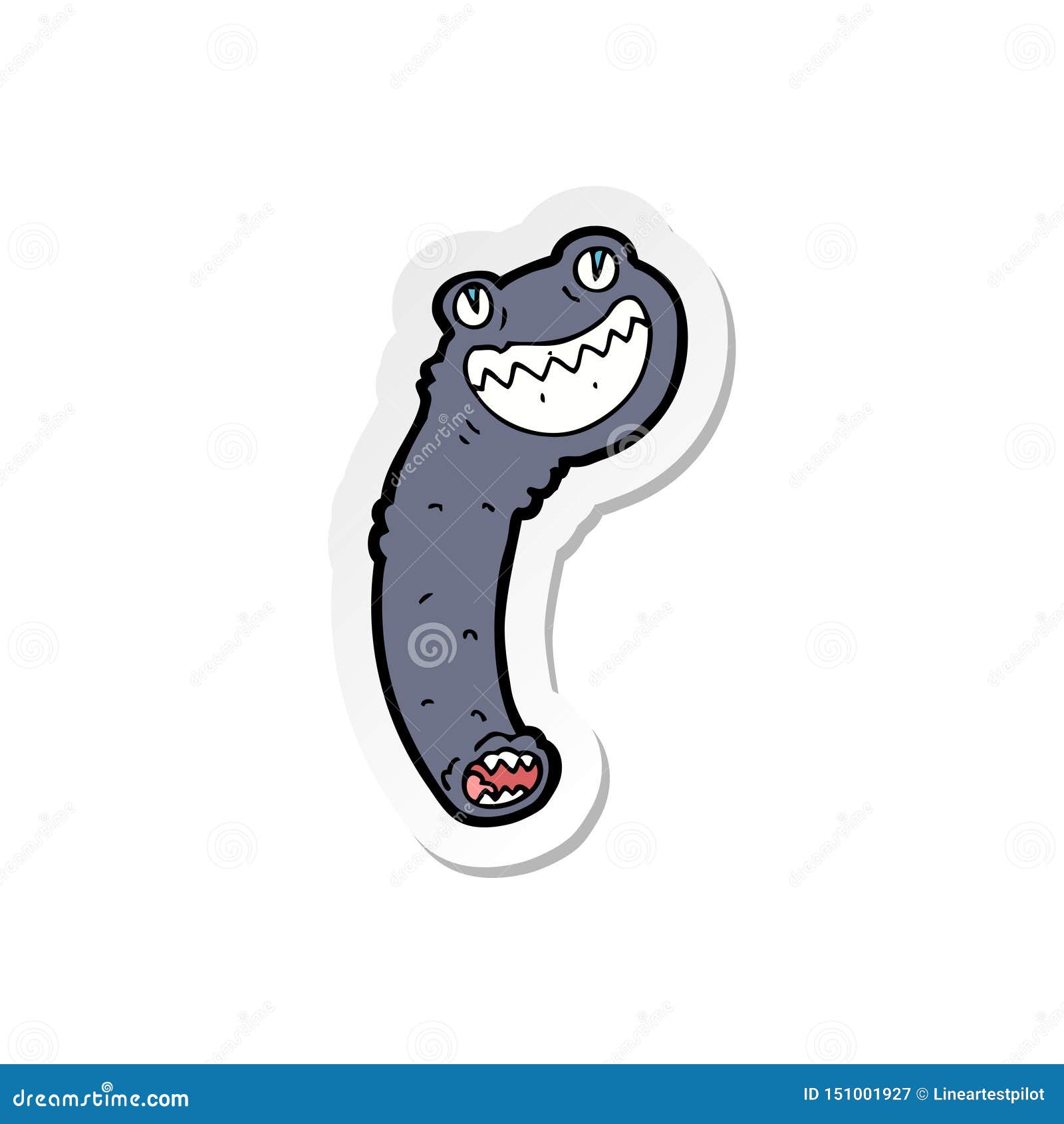 A Creative Sticker of a Cartoon Leech Stock Vector - Illustration of ...