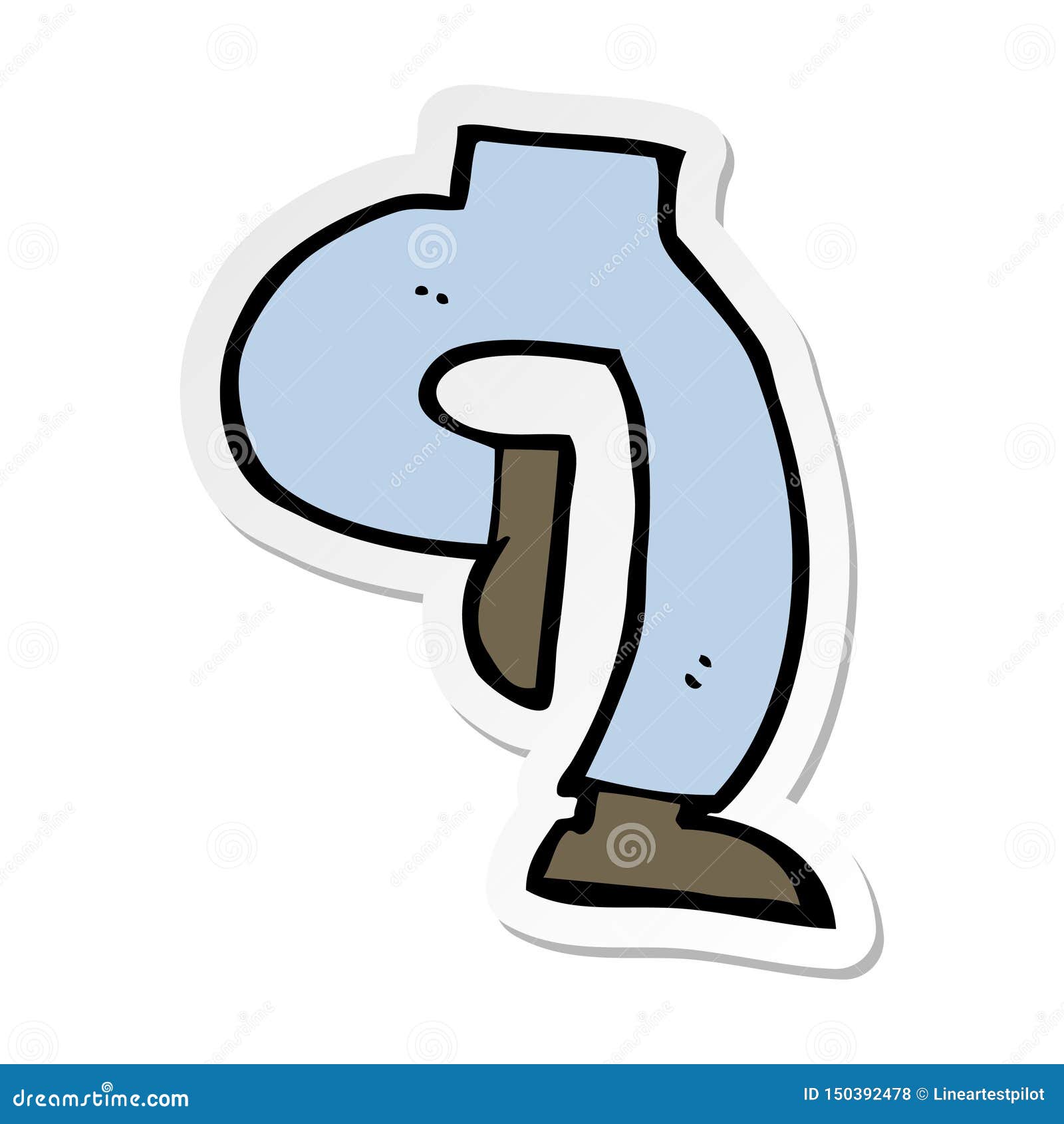 Sticker of a cartoon legs stock vector. Illustration of doodle - 150392478