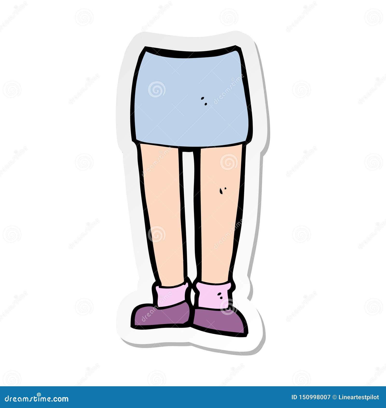A Creative Sticker of a Cartoon Legs Stock Vector - Illustration of ...
