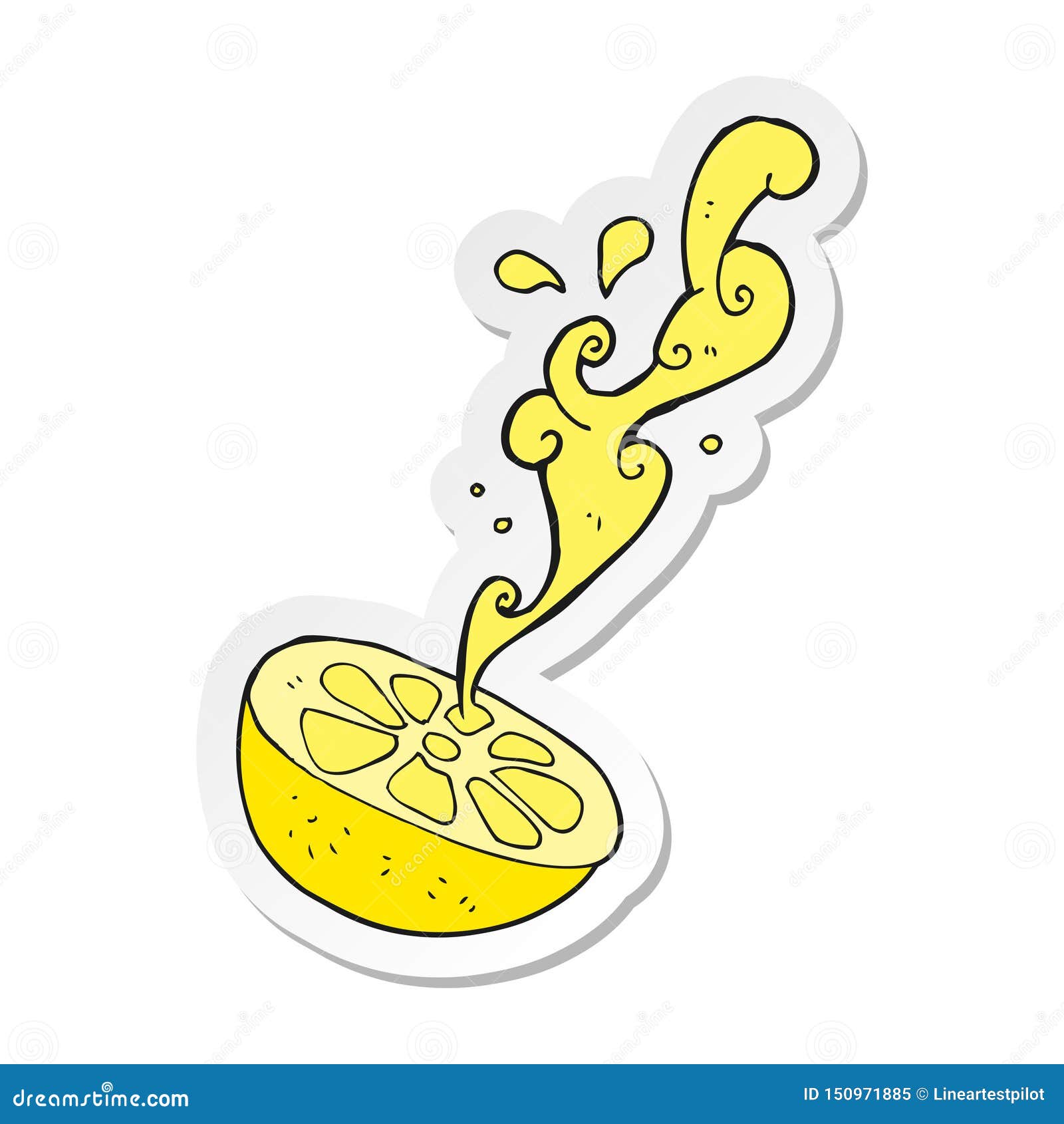 A Creative Sticker of a Cartoon Lemon Stock Vector - Illustration of ...