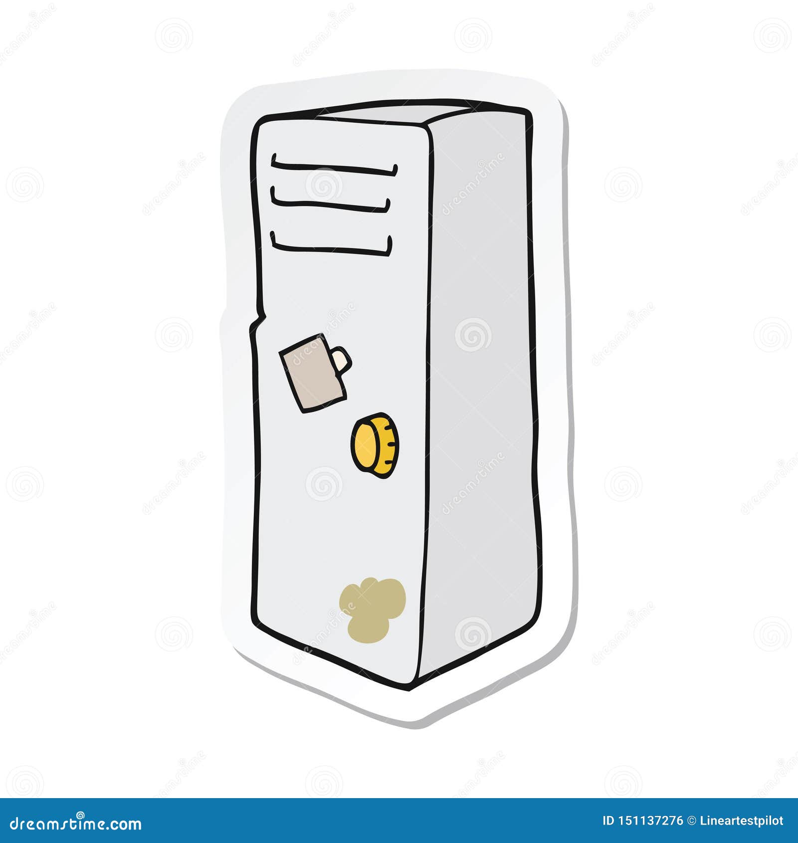 A Creative Sticker of a Cartoon Locker Stock Vector - Illustration of ...