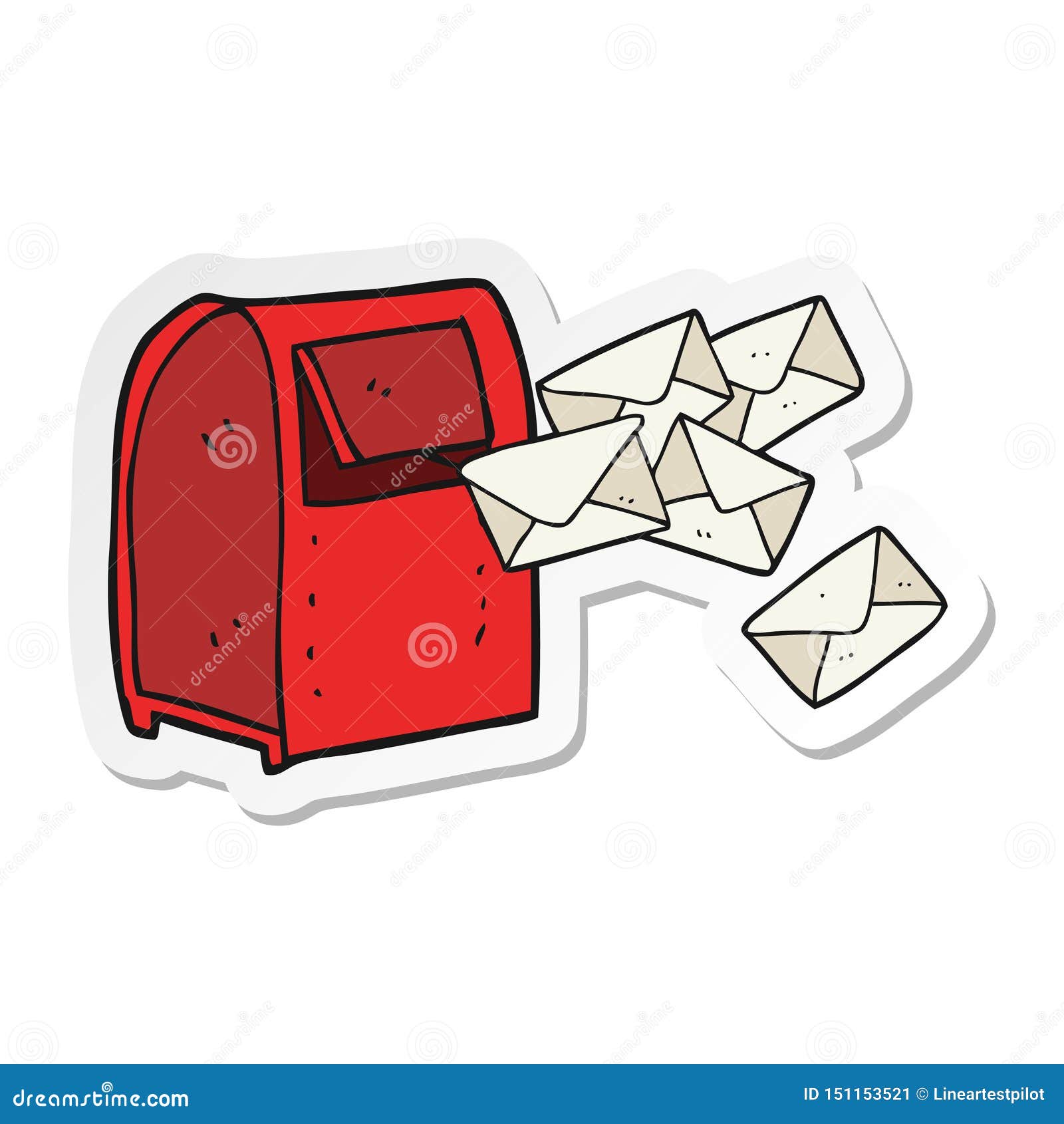 A Creative Sticker of a Cartoon Mailbox Stock Vector - Illustration of ...