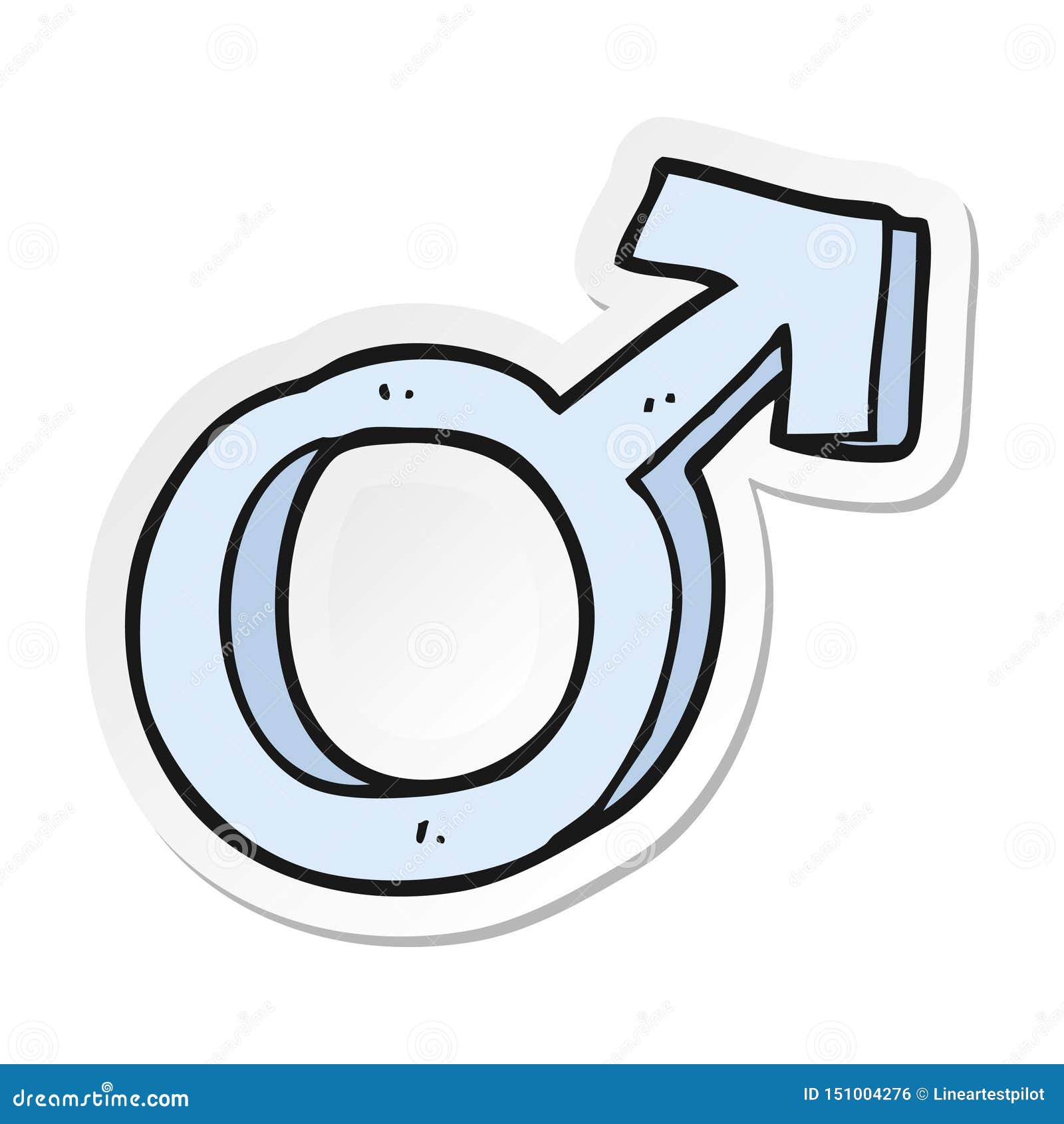 A Creative Sticker of a Cartoon Male Symbol Stock Vector - Illustration ...