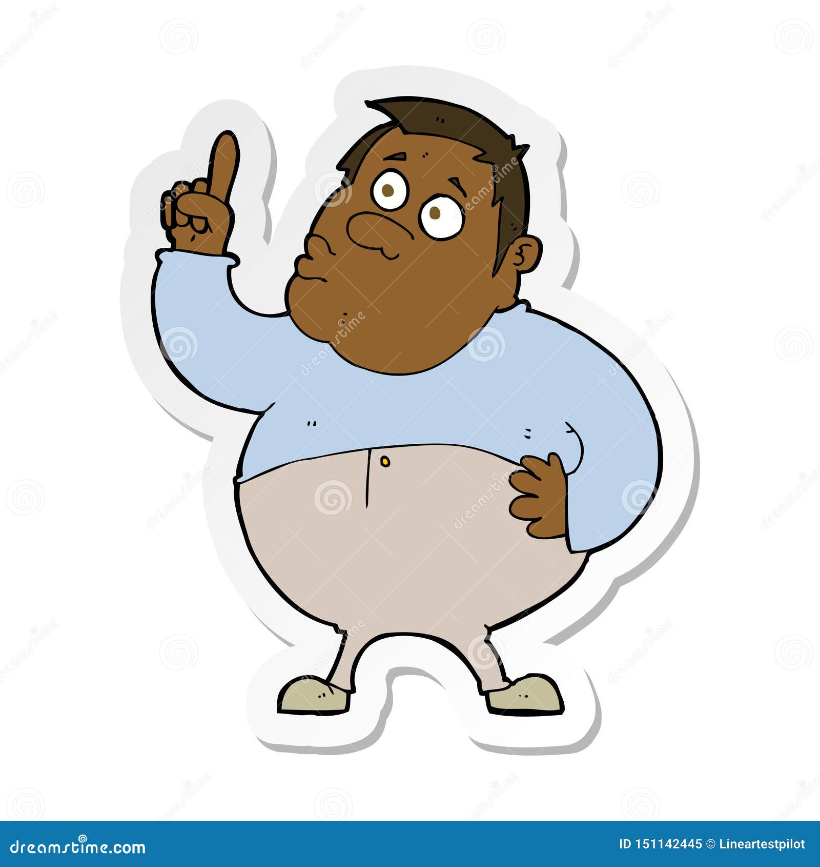 A Creative Sticker of a Cartoon Man Asking Question Stock Vector ...