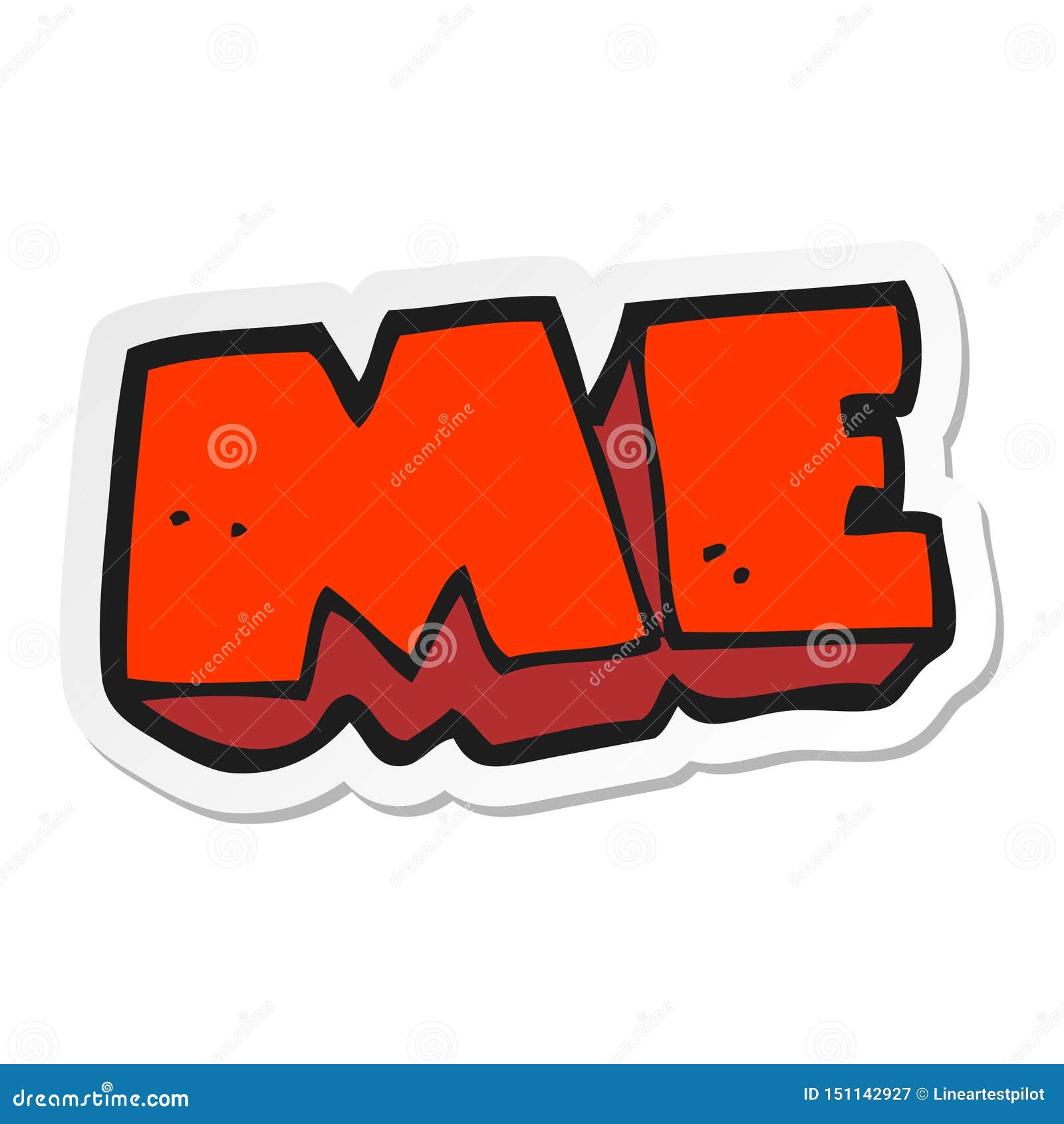 A Creative Sticker of a Cartoon ME Symbol Stock Vector - Illustration ...