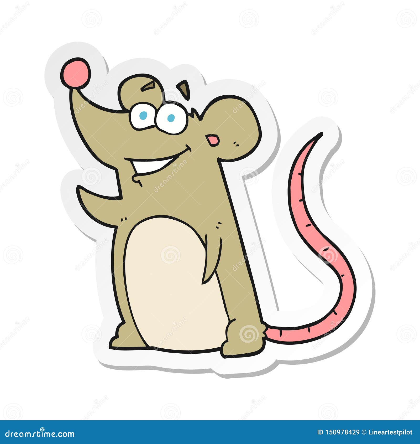 A Creative Sticker of a Cartoon Mouse Stock Vector - Illustration of ...