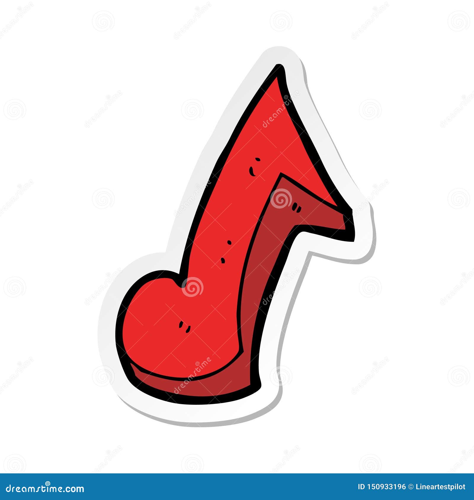 A Creative Sticker of a Cartoon Musical Note Stock Vector ...