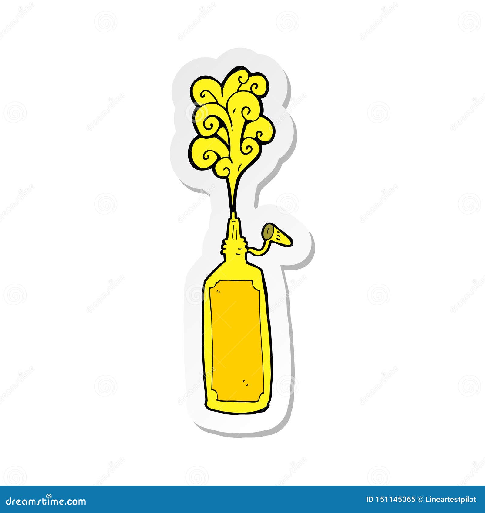 A Creative Sticker of a Cartoon Mustard Bottle Stock Vector ...
