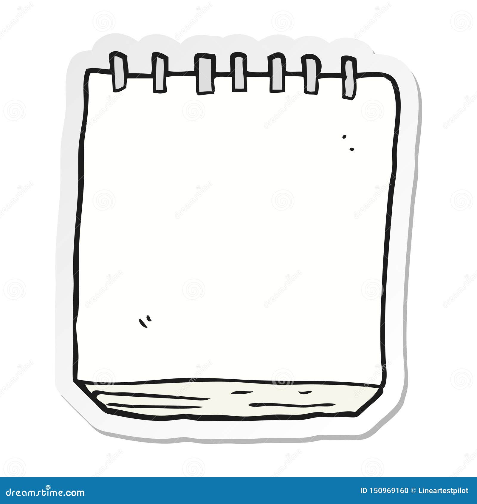 A Creative Sticker of a Cartoon Note Pad Stock Vector - Illustration of ...