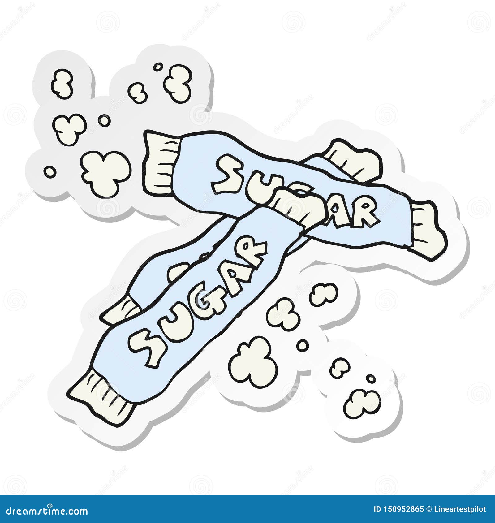 Sugar Packets, Granulated And Powder, Sugary Cubes Cartoon Vector ...