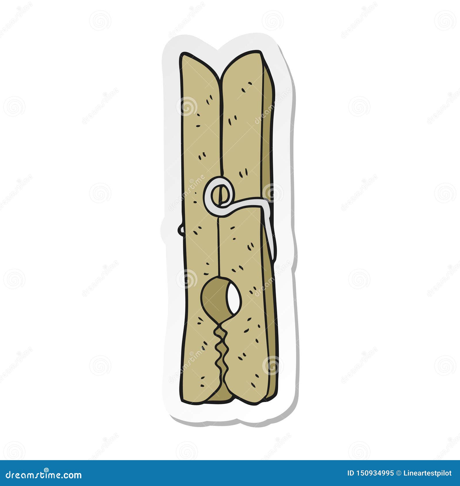 A Creative Sticker of a Cartoon Peg Stock Vector - Illustration of ...