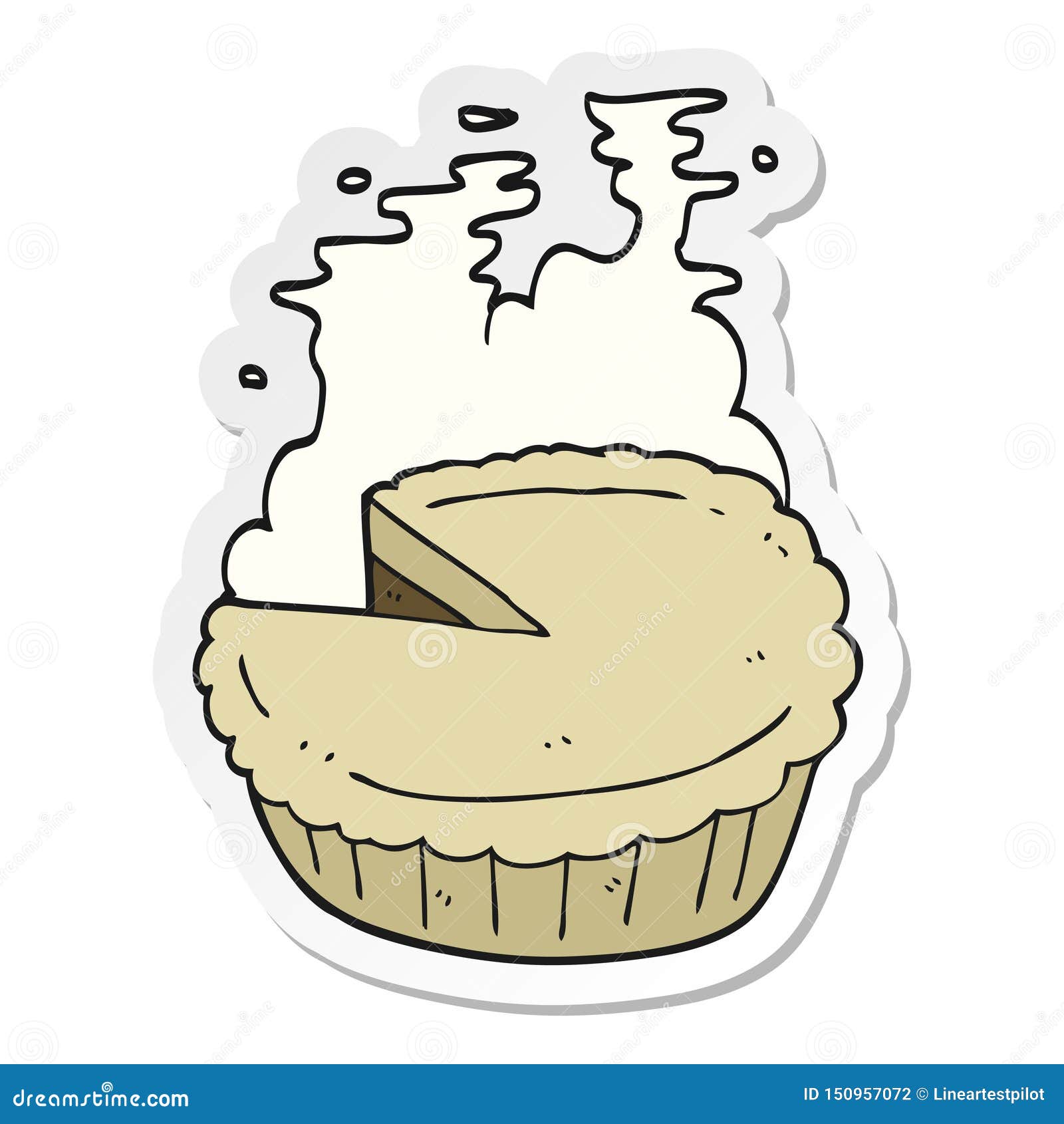 A Creative Sticker of a Cartoon Pie Stock Vector - Illustration of ...