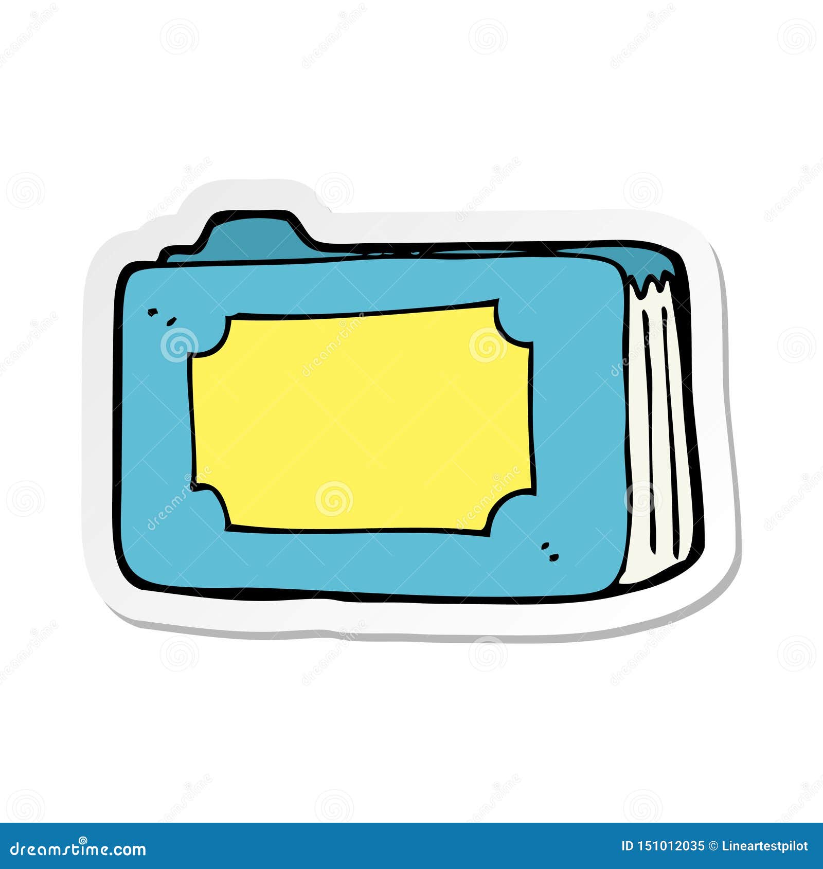 A Creative Sticker of a Cartoon Pink Business Folder Stock Vector ...