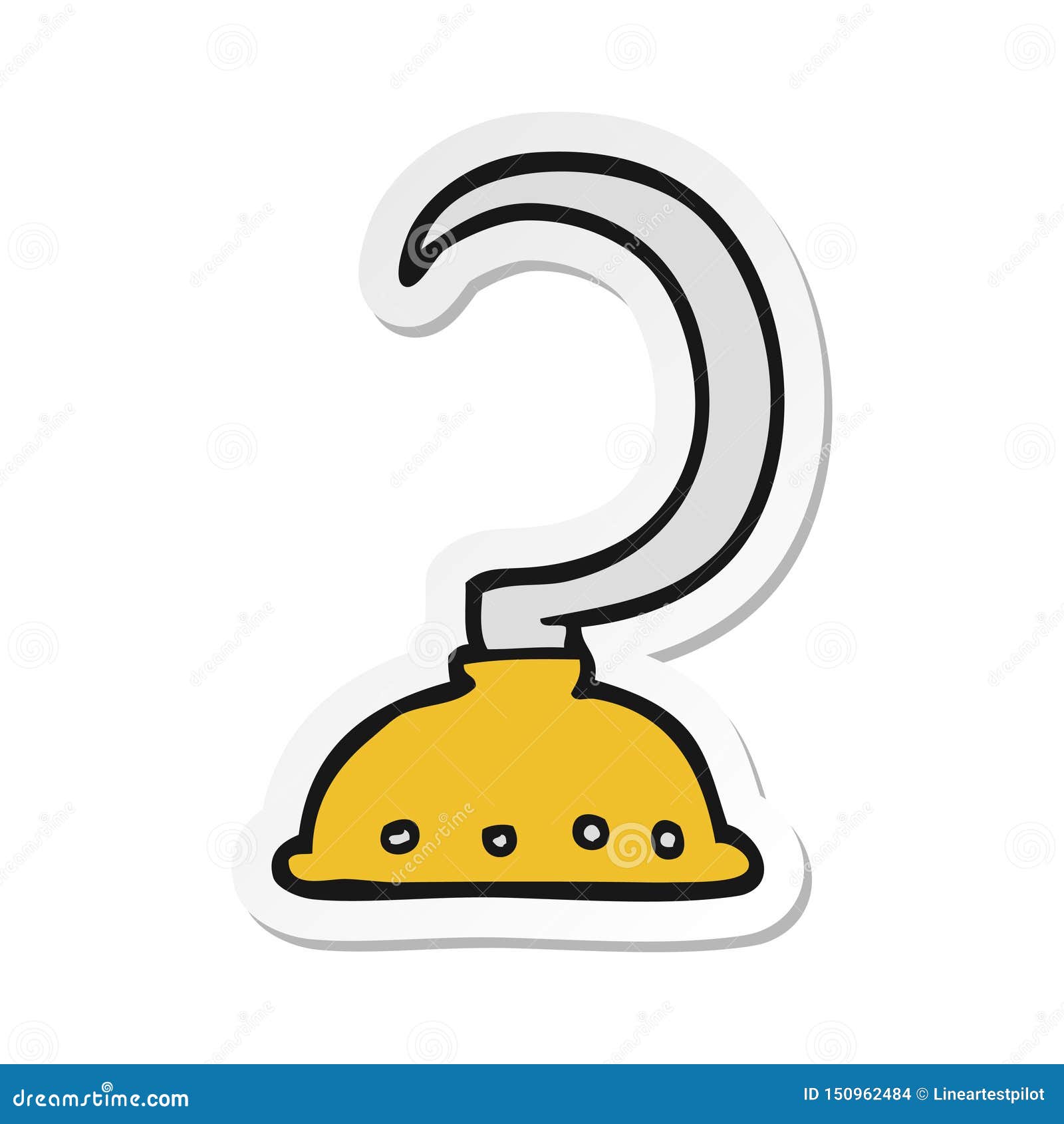 A Creative Sticker of a Cartoon Pirate Hook Stock Vector - Illustration ...