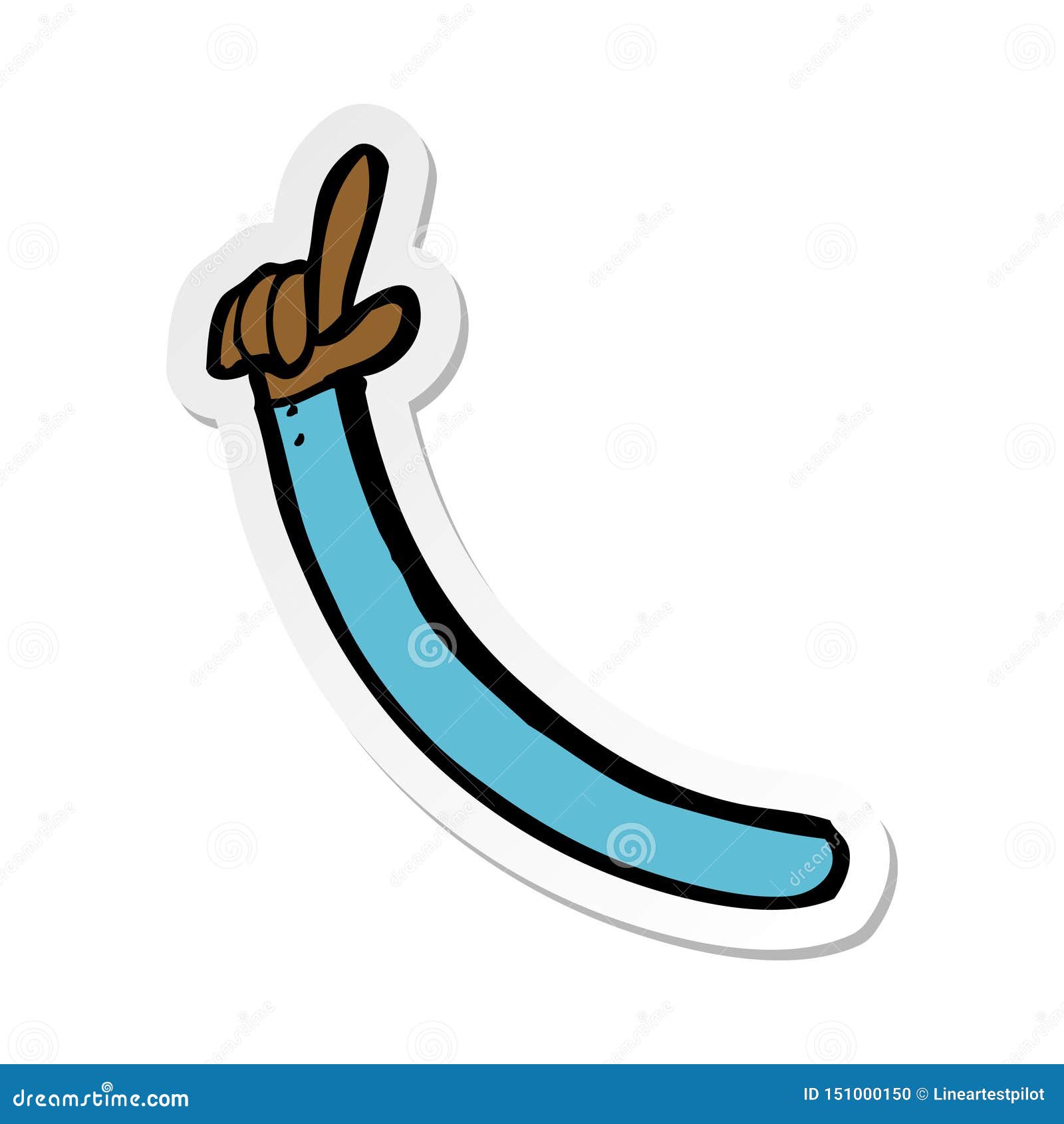 A Creative Sticker of a Cartoon Pointing Arm Stock Vector ...