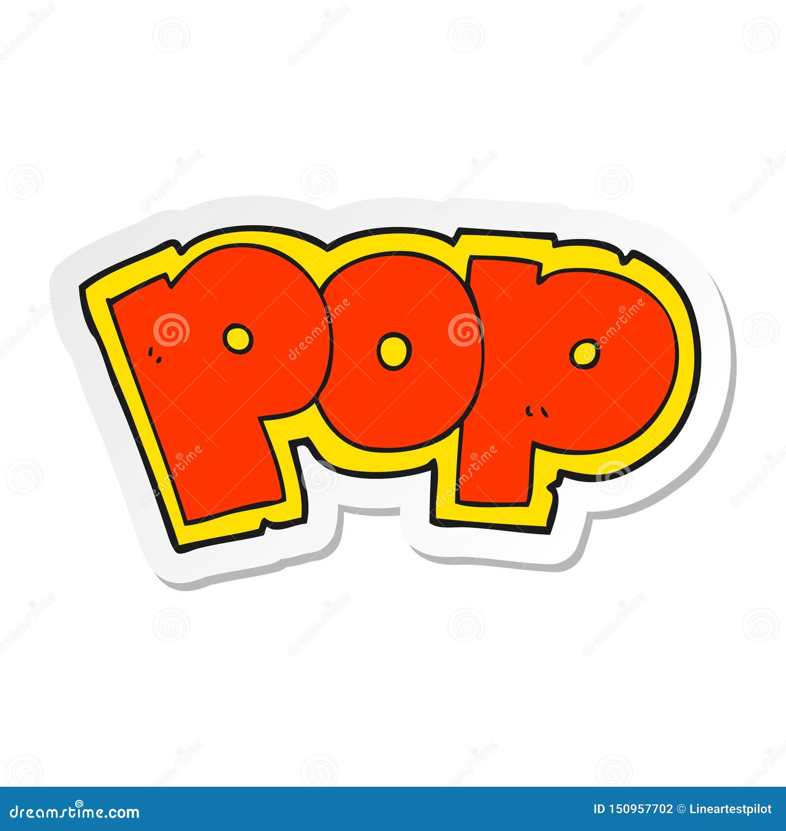 A Creative Sticker of a Cartoon POP Symbol Stock Vector - Illustration ...