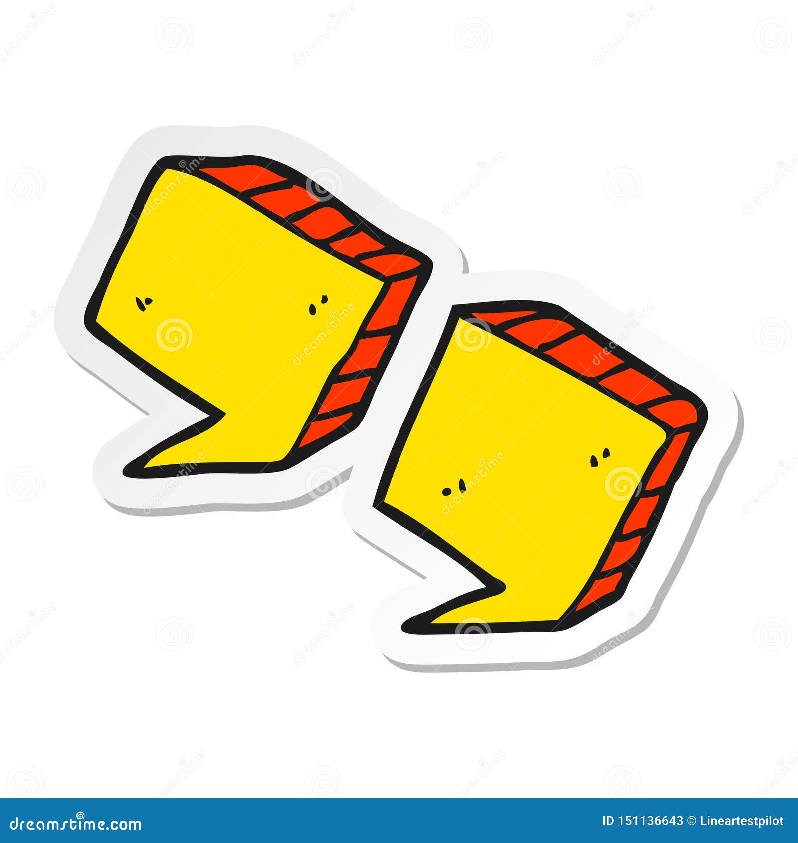 A Creative Sticker of a Cartoon Quotation Marks Stock Vector ...