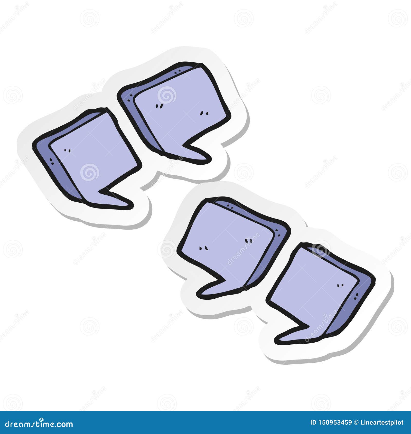 A Creative Sticker of a Cartoon Quote Marks Stock Vector - Illustration ...