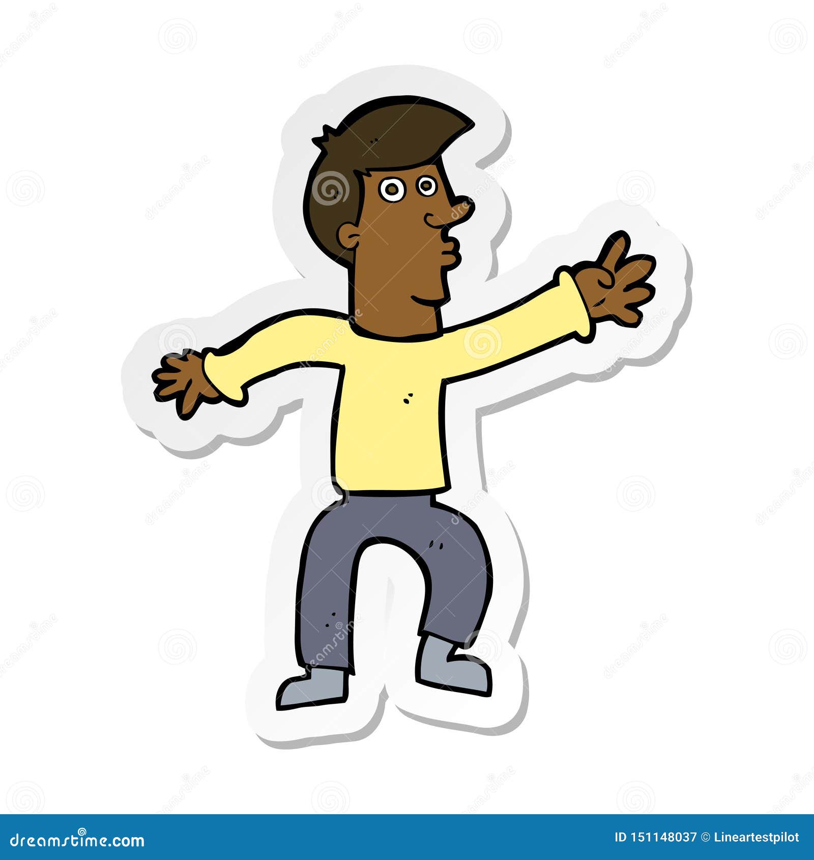 Cartoon Man Reaching Royalty-Free Illustration | CartoonDealer.com ...