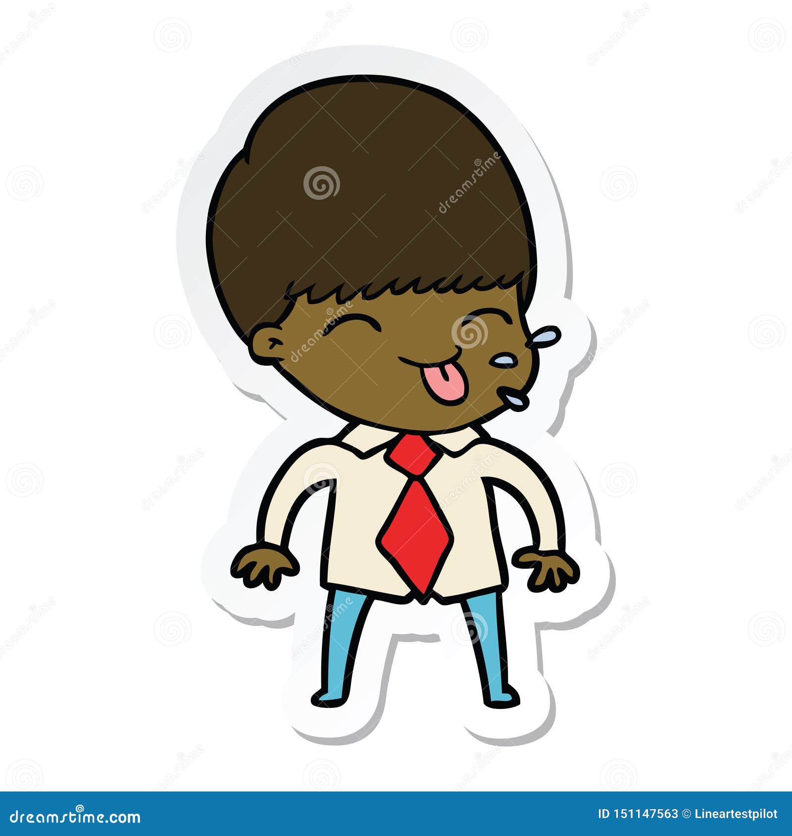 A Creative Sticker of a Cartoon Rude Man Stock Vector - Illustration of ...