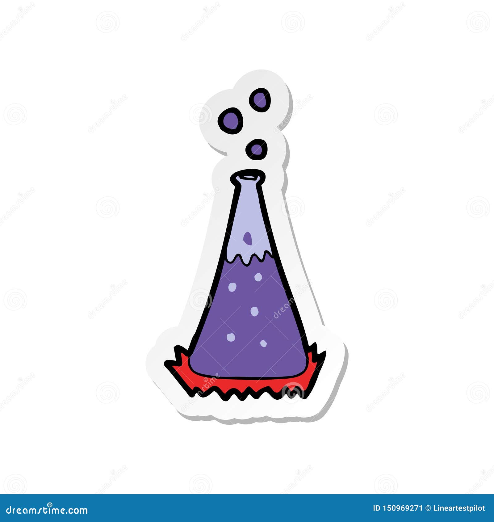 A Creative Sticker of a Cartoon Science Experiment Stock Vector ...