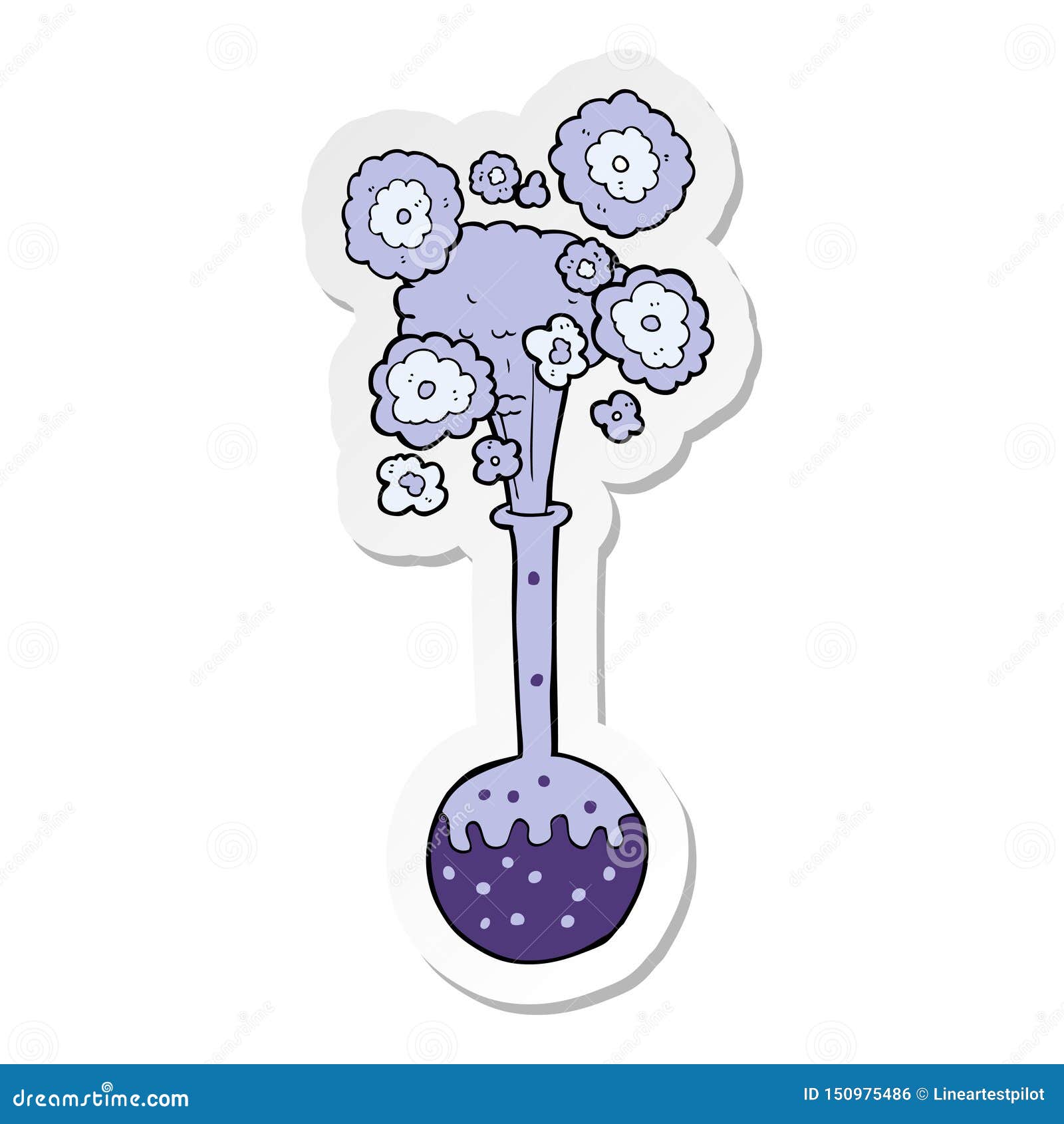 A Creative Sticker of a Cartoon Science Experiment Stock Vector ...