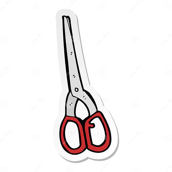 A Creative Sticker of a Cartoon Scissors Stock Vector - Illustration of ...