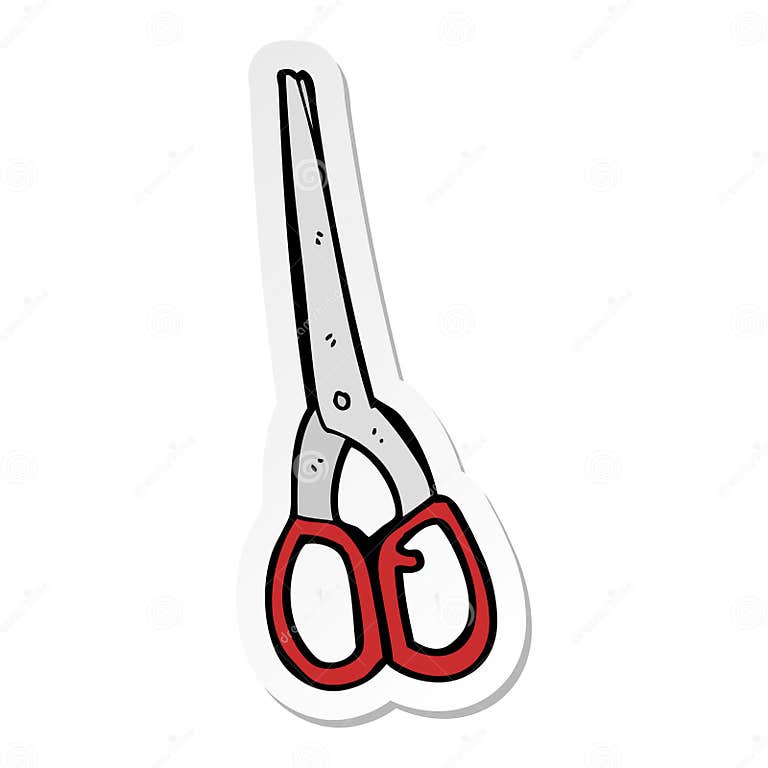 A Creative Sticker of a Cartoon Scissors Stock Vector - Illustration of ...