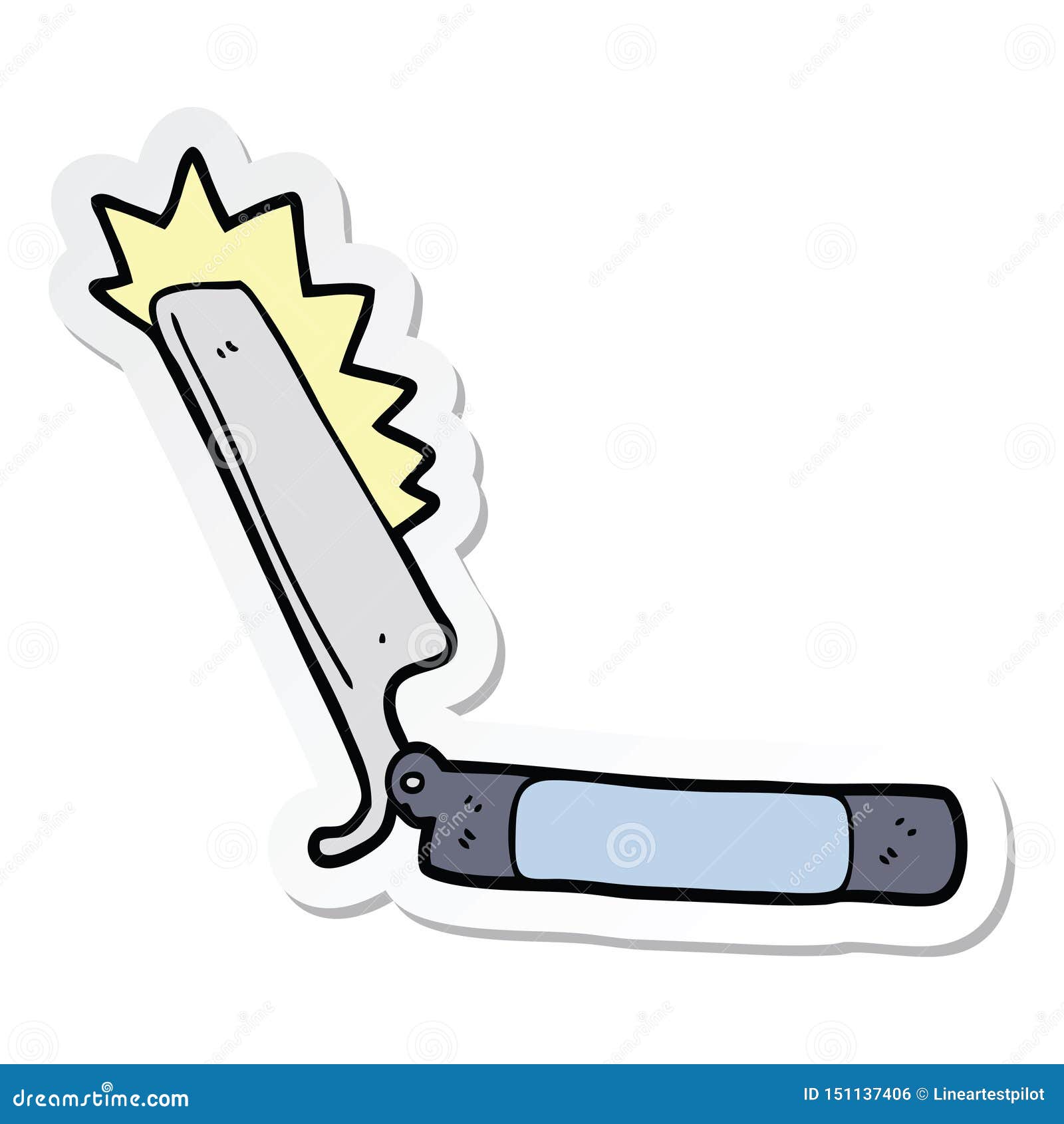 Sharp Razor Blade Illustration Vector Logo | CartoonDealer.com #244560153