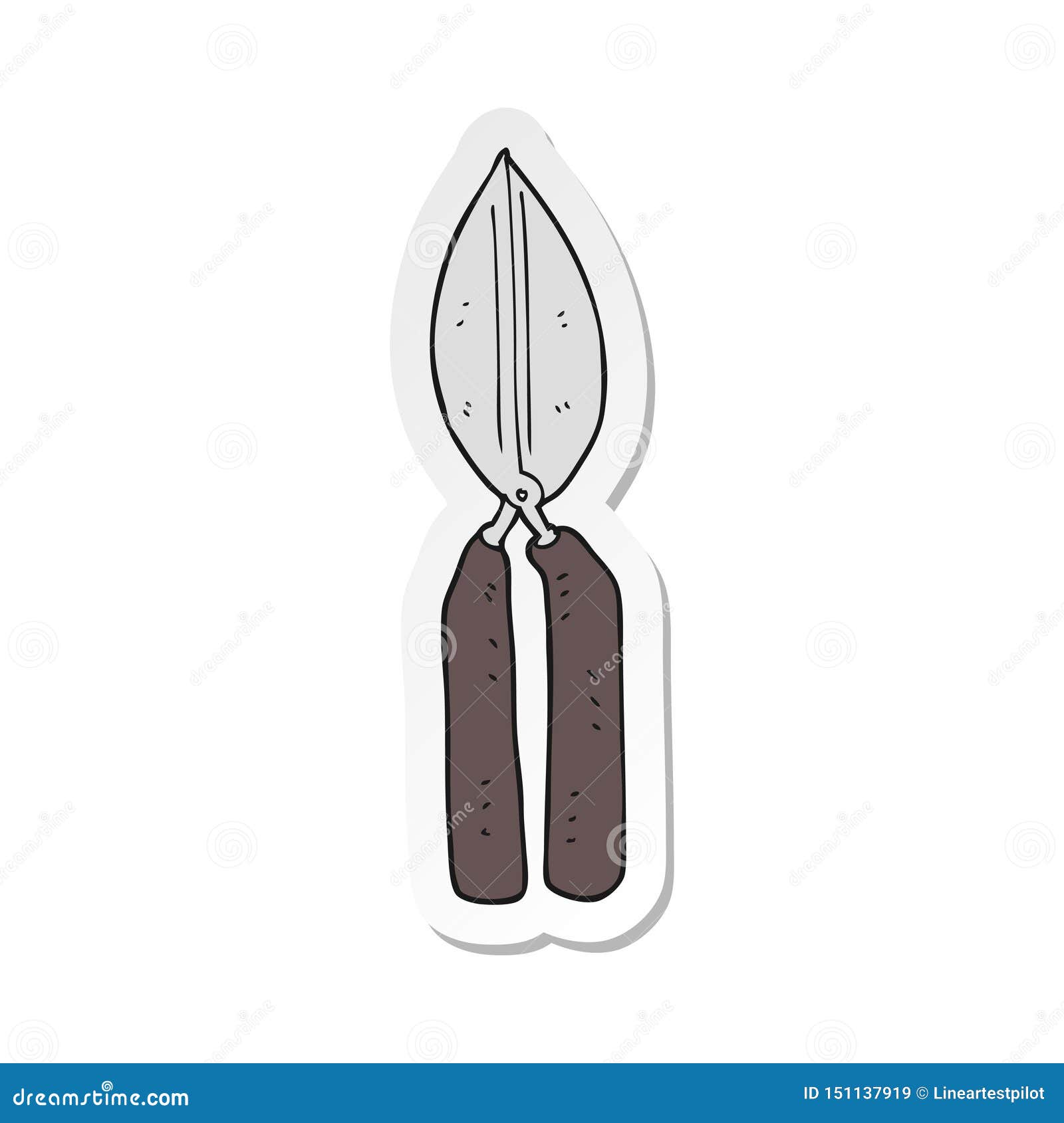 A Creative Sticker of a Cartoon Shears Stock Vector - Illustration of ...