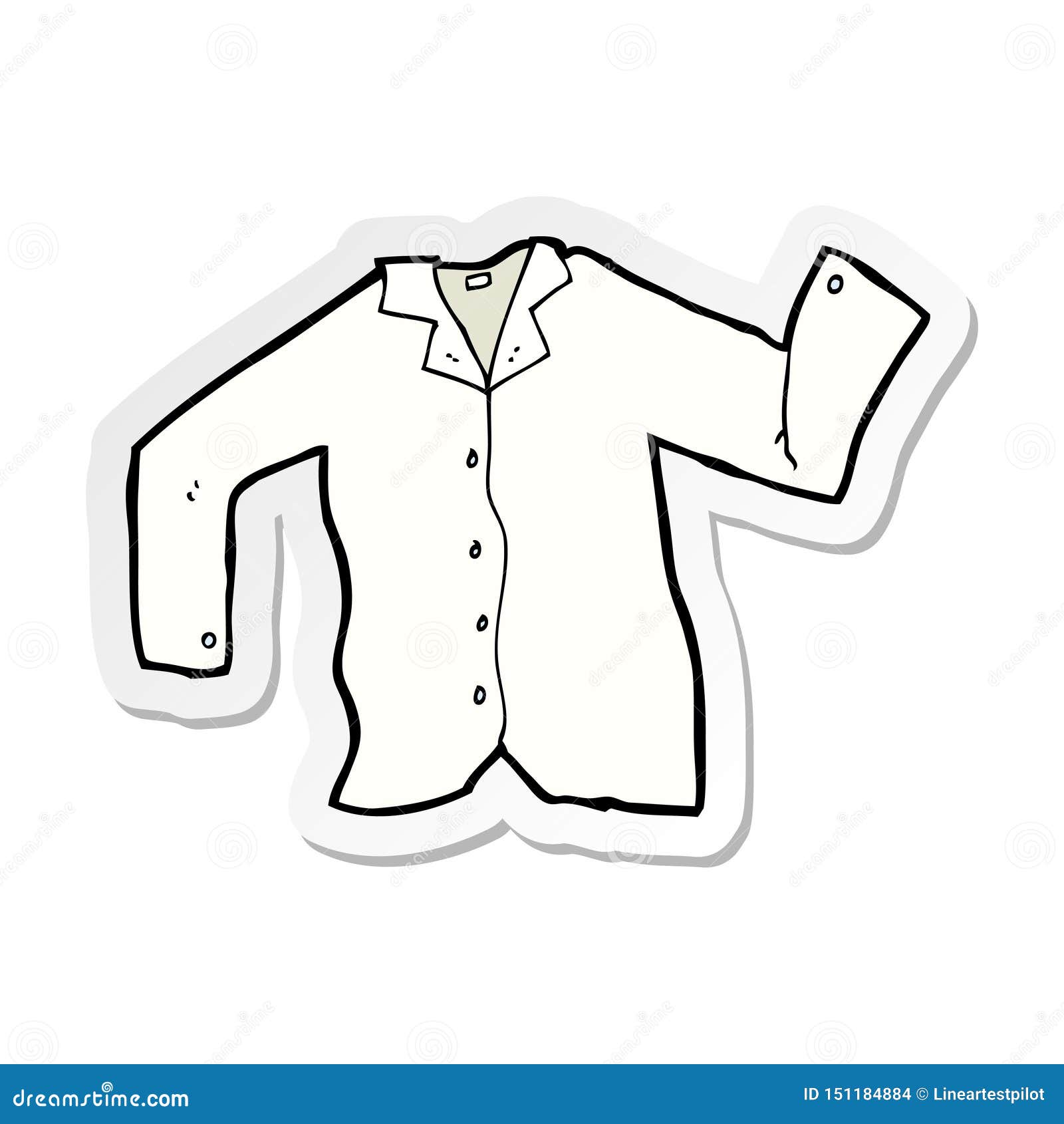 A Creative Sticker of a Cartoon Shirt Stock Vector - Illustration of ...