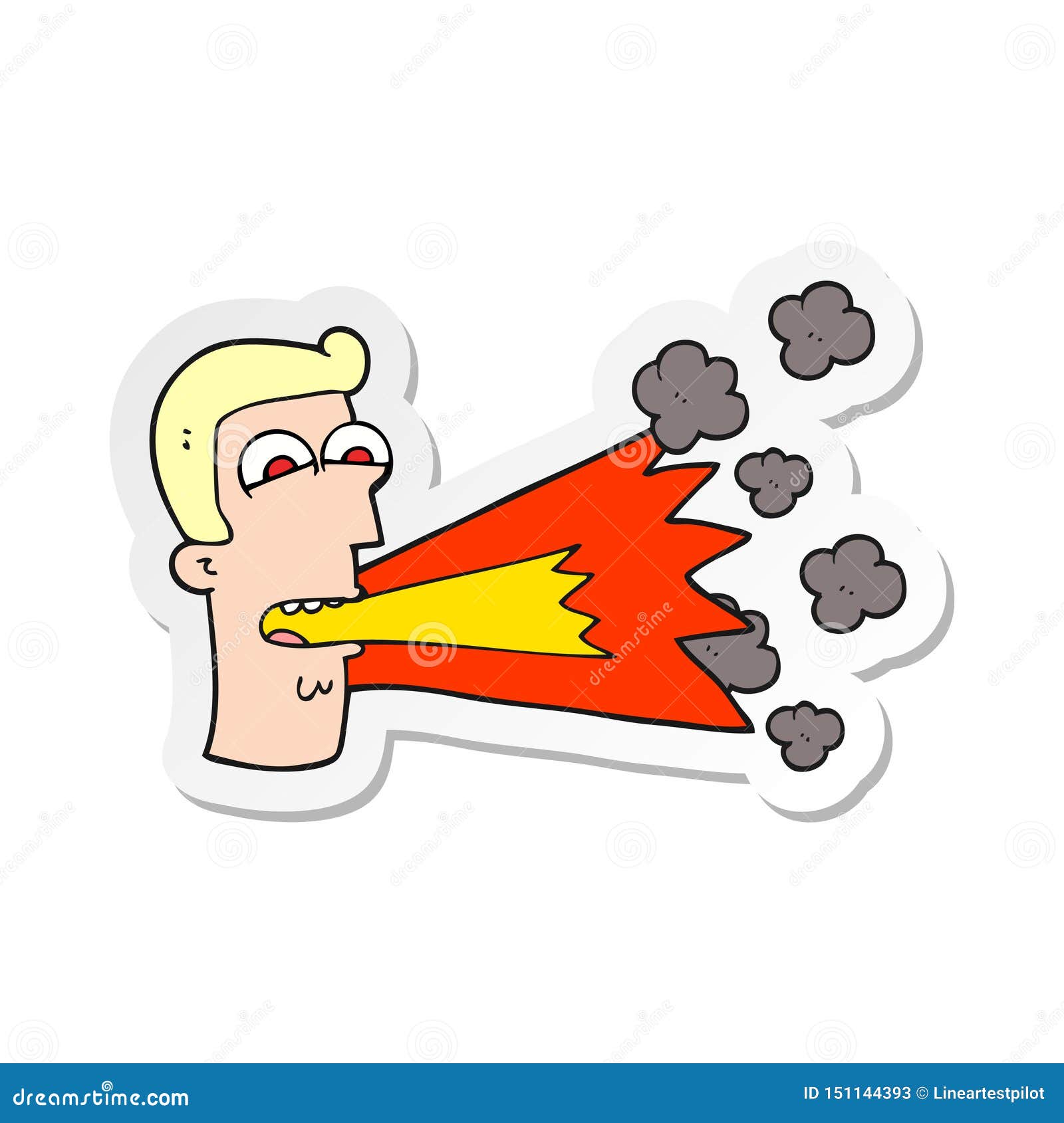 A Creative Sticker of a Cartoon Shouting Man Stock Vector ...