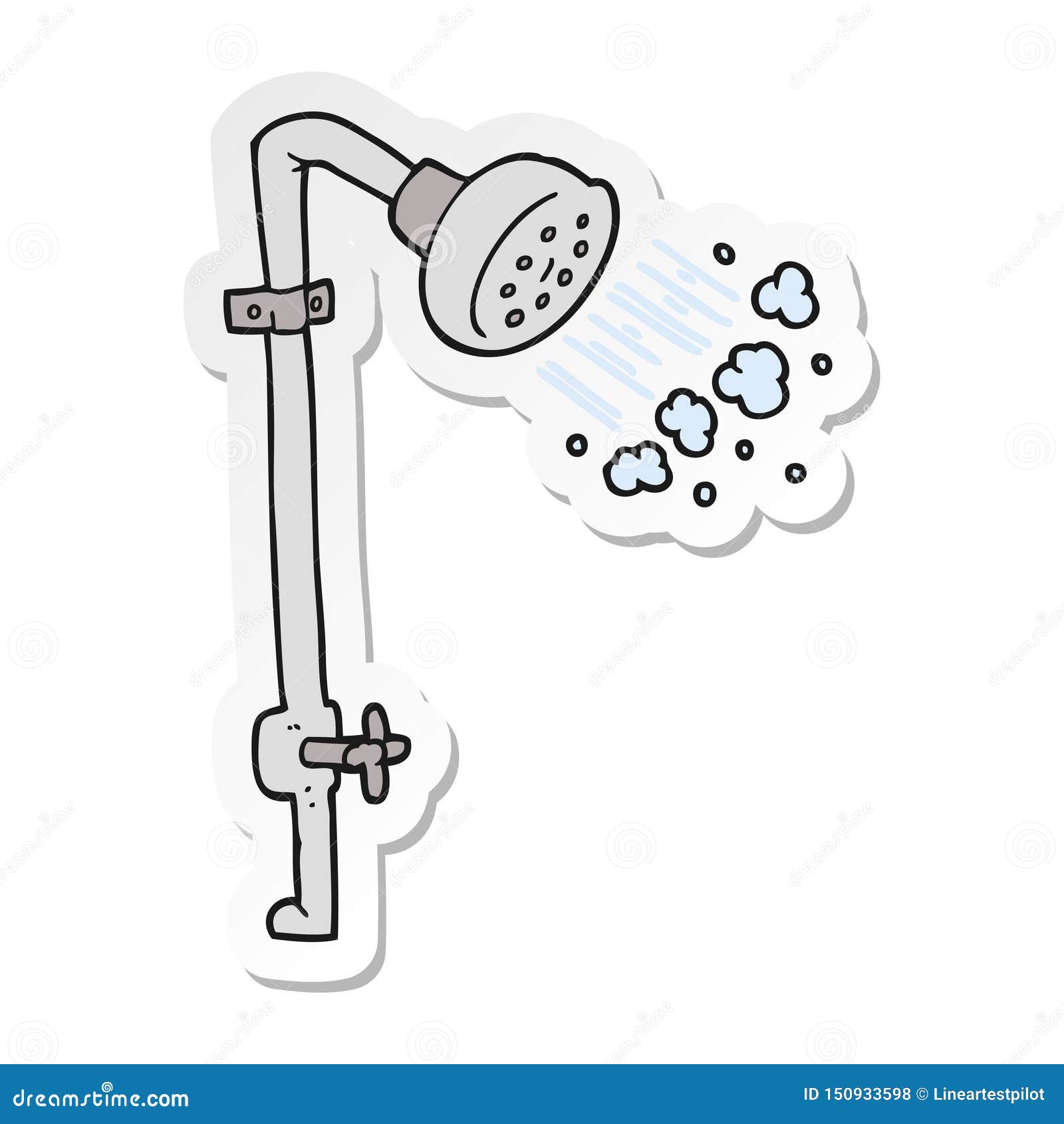 A Creative Sticker of a Cartoon Shower Stock Vector - Illustration of ...