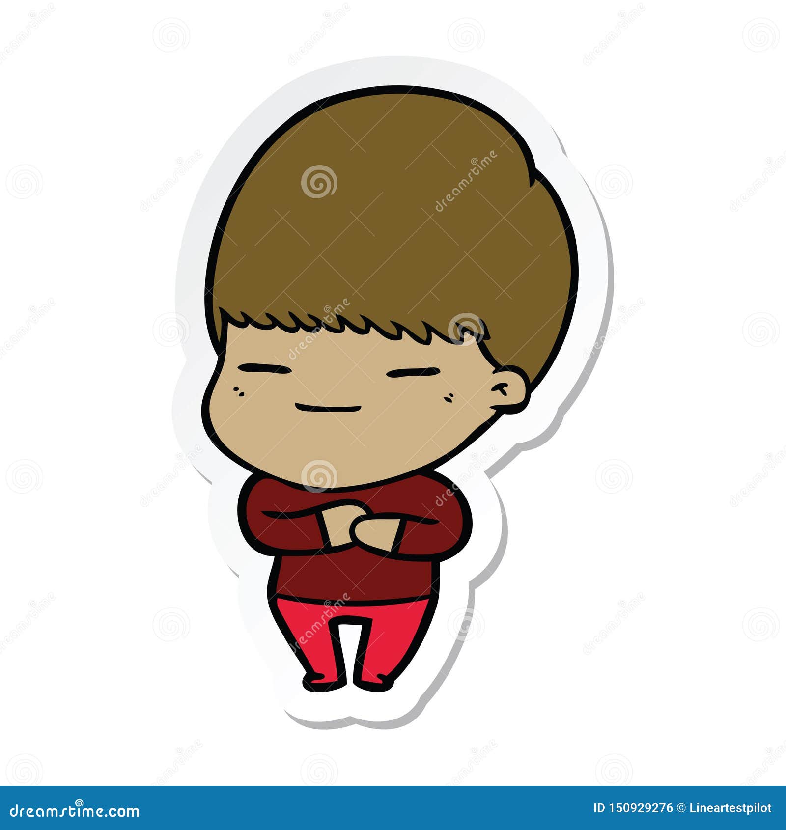 Cartoon Smug Looking Boy Vector Illustration | CartoonDealer.com #37031376