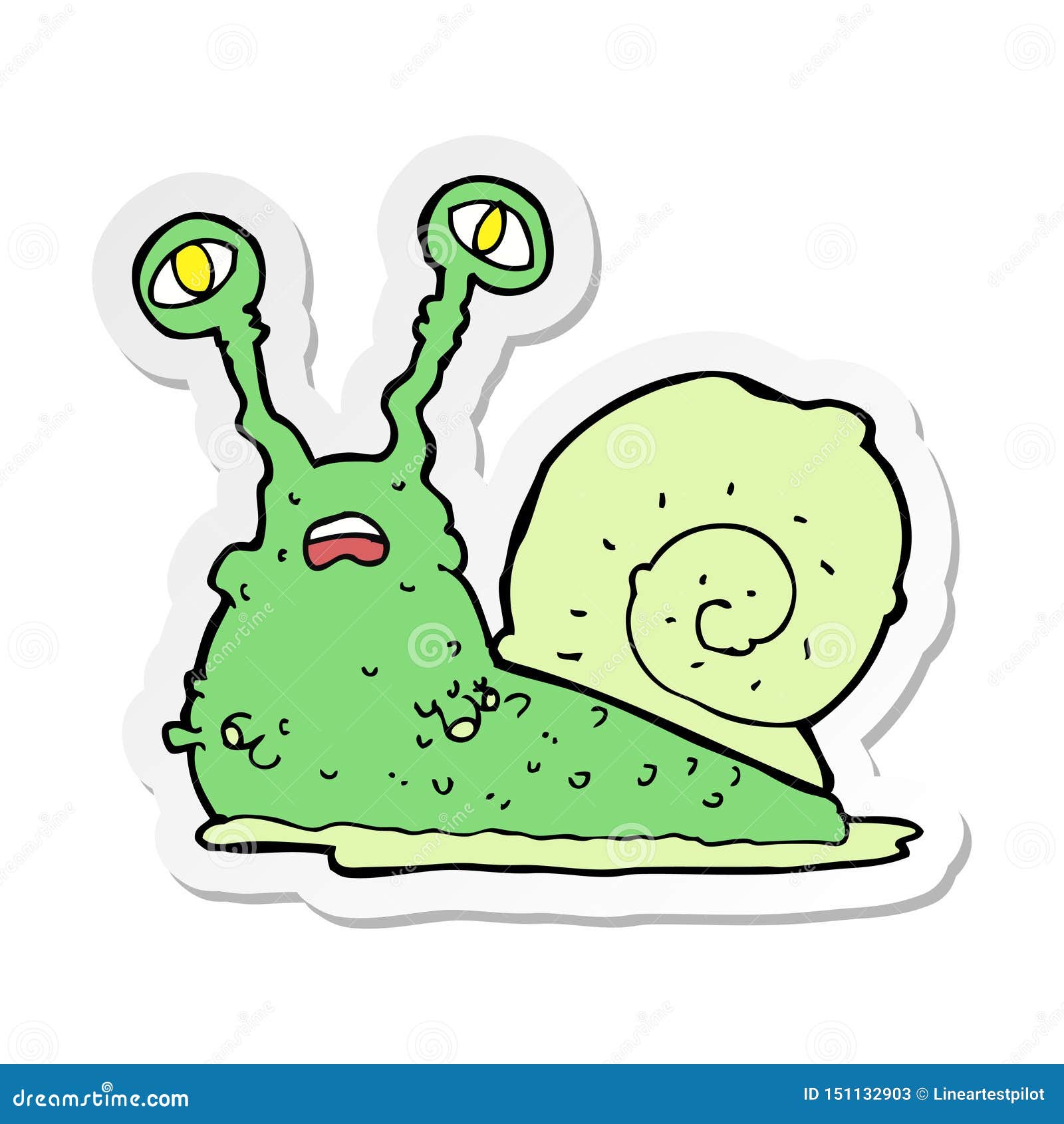 A Creative Sticker of a Cartoon Snail Stock Vector - Illustration of ...