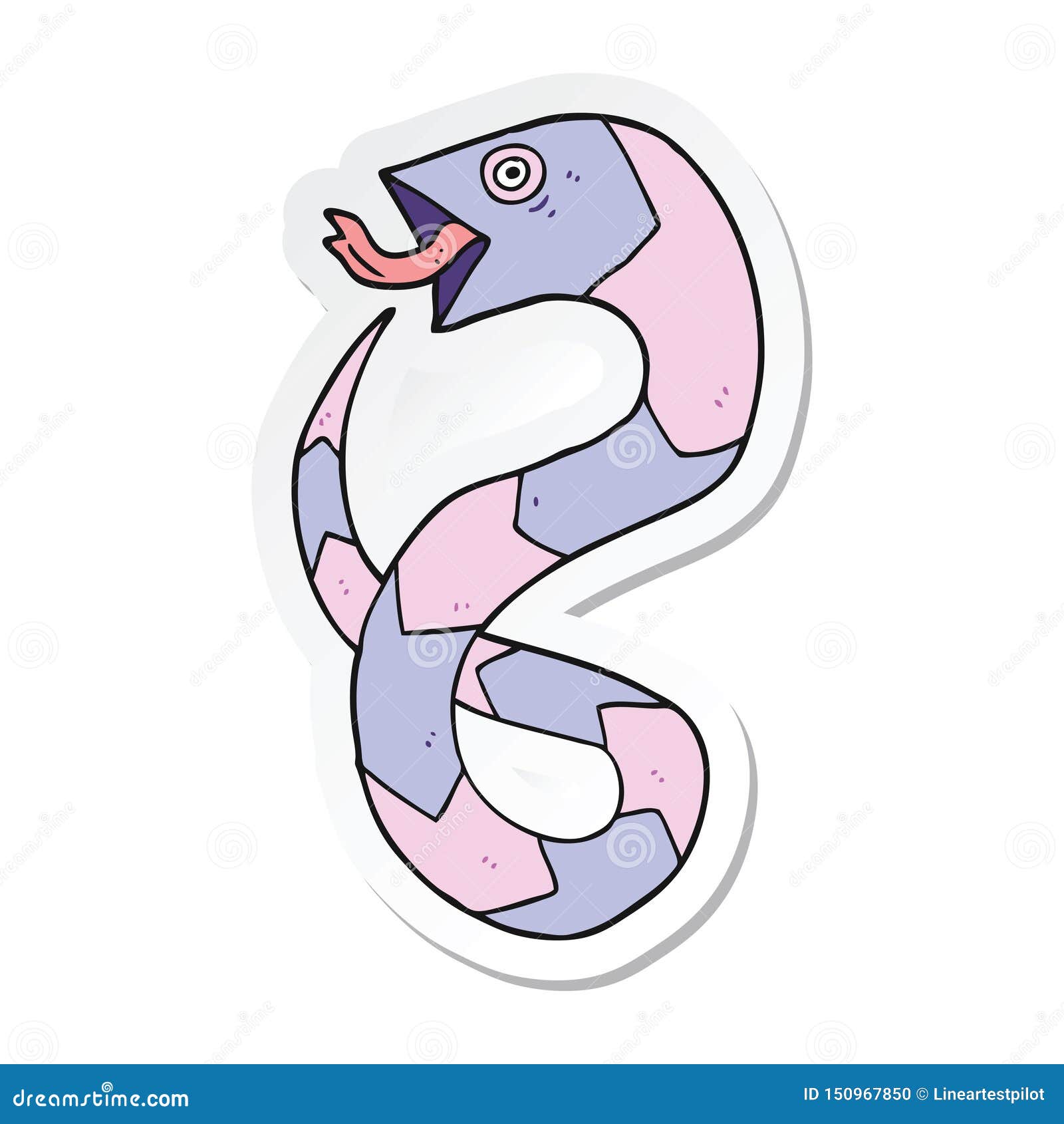 A Creative Sticker of a Cartoon Snake Stock Vector - Illustration of ...