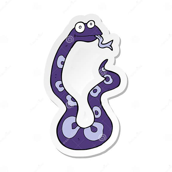 A Creative Sticker of a Cartoon Snake Stock Vector - Illustration of ...