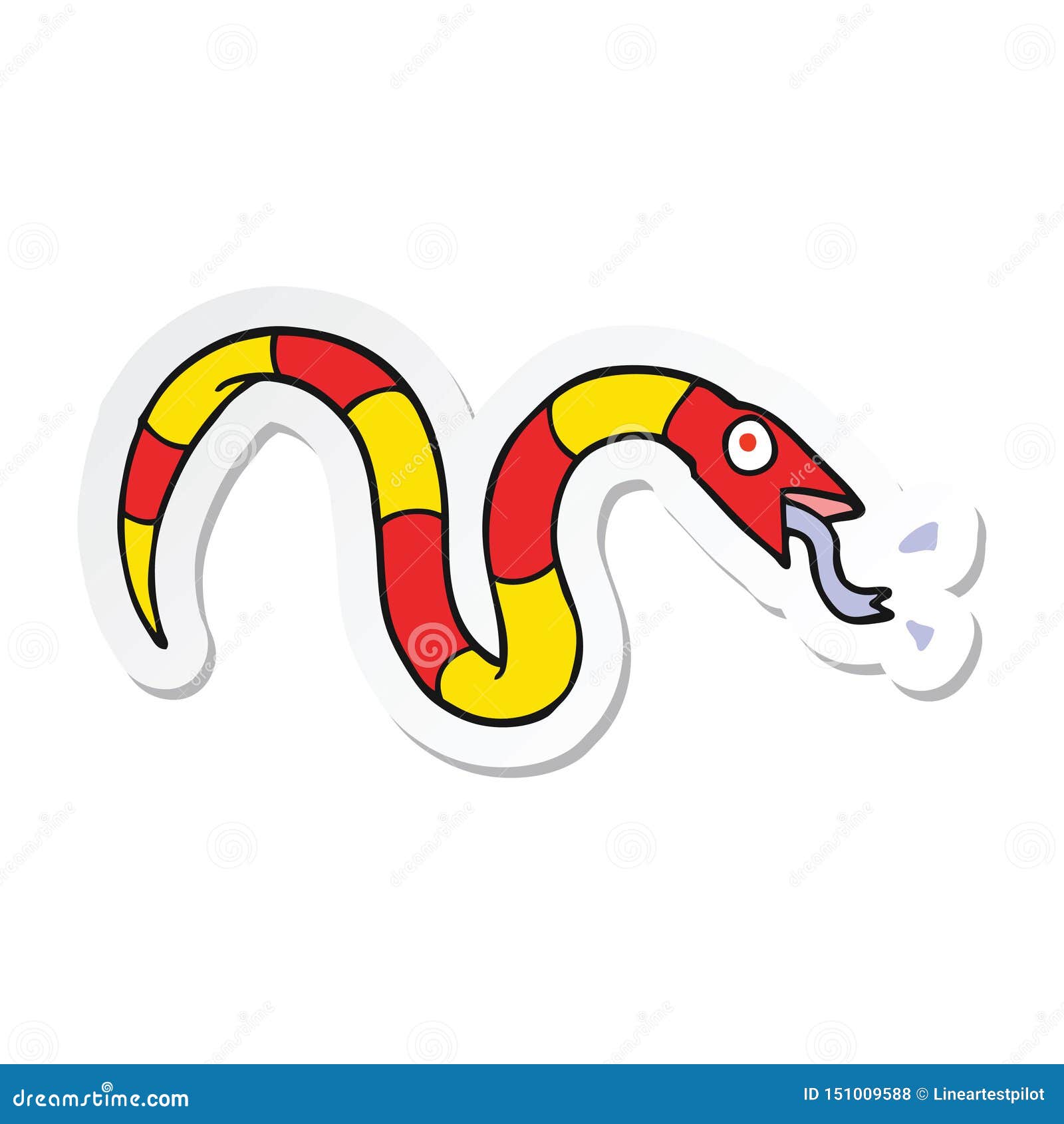 A Creative Sticker of a Cartoon Snake Stock Vector - Illustration of ...