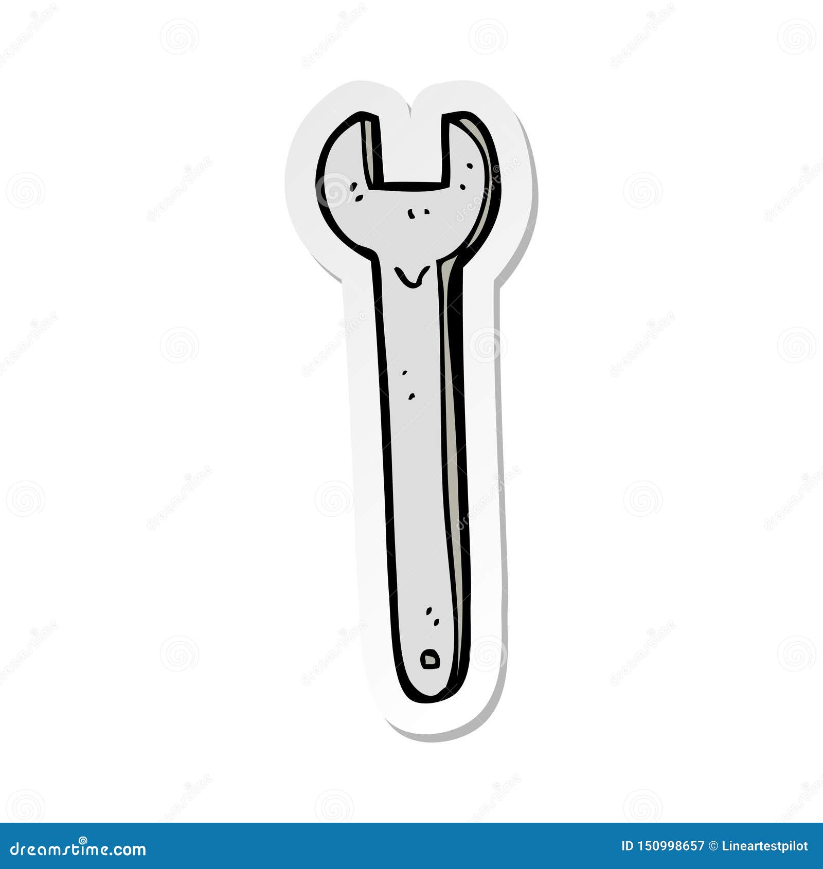 A Creative Sticker of a Cartoon Spanner Stock Vector - Illustration of ...
